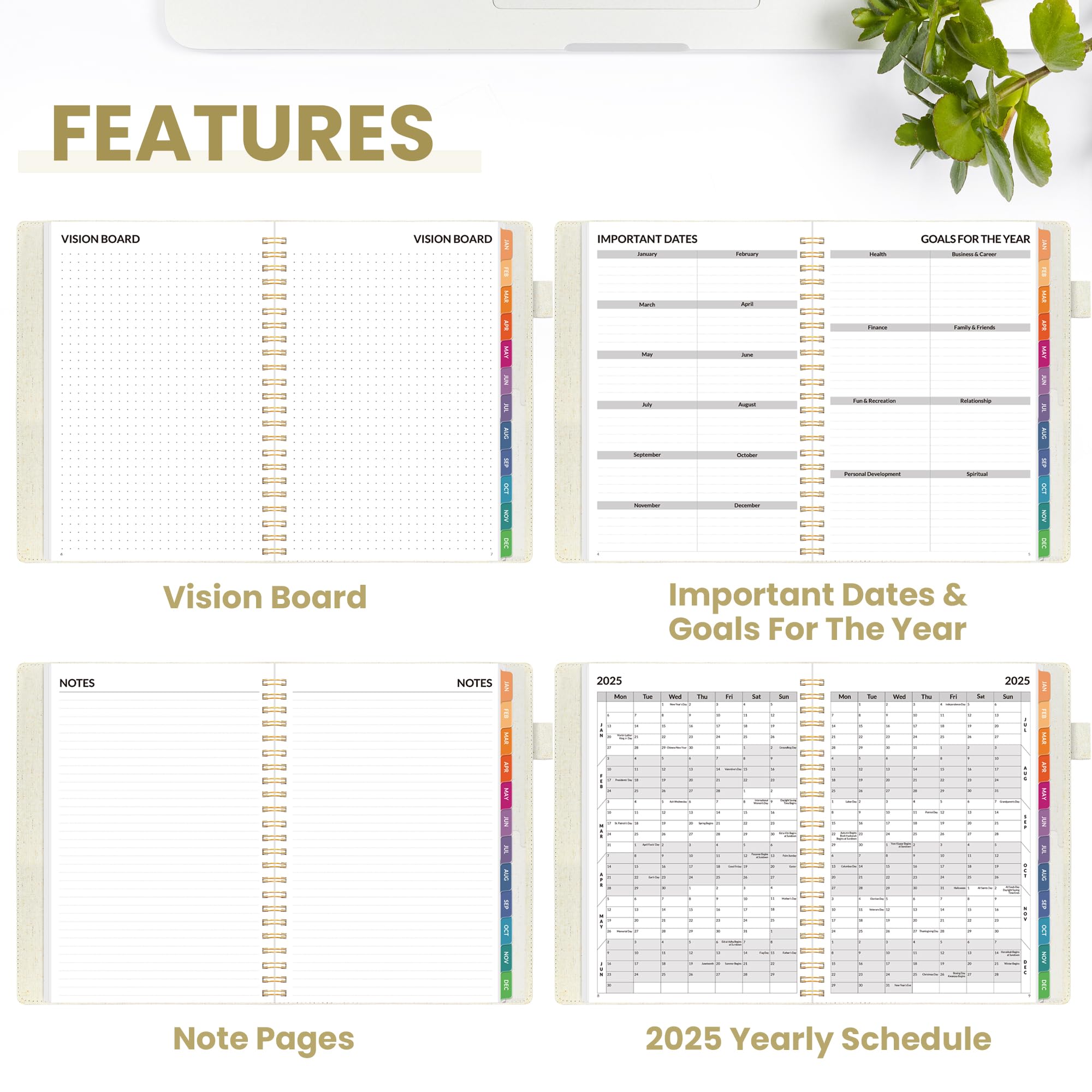 Snapklik.com : SUNEE 2025 Weekly Planner - Hourly Schedule 64"x85", 30 ...