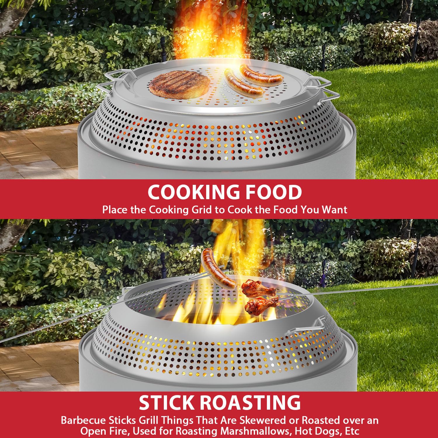 Snapklik.com : Spark Shield For Solo Stove Bonfire - Stainless Steel ...