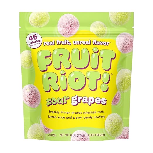 Amazon.com : Fruit Riot Sour Candy Grapes, Made with Real Fruit, 8oz ...