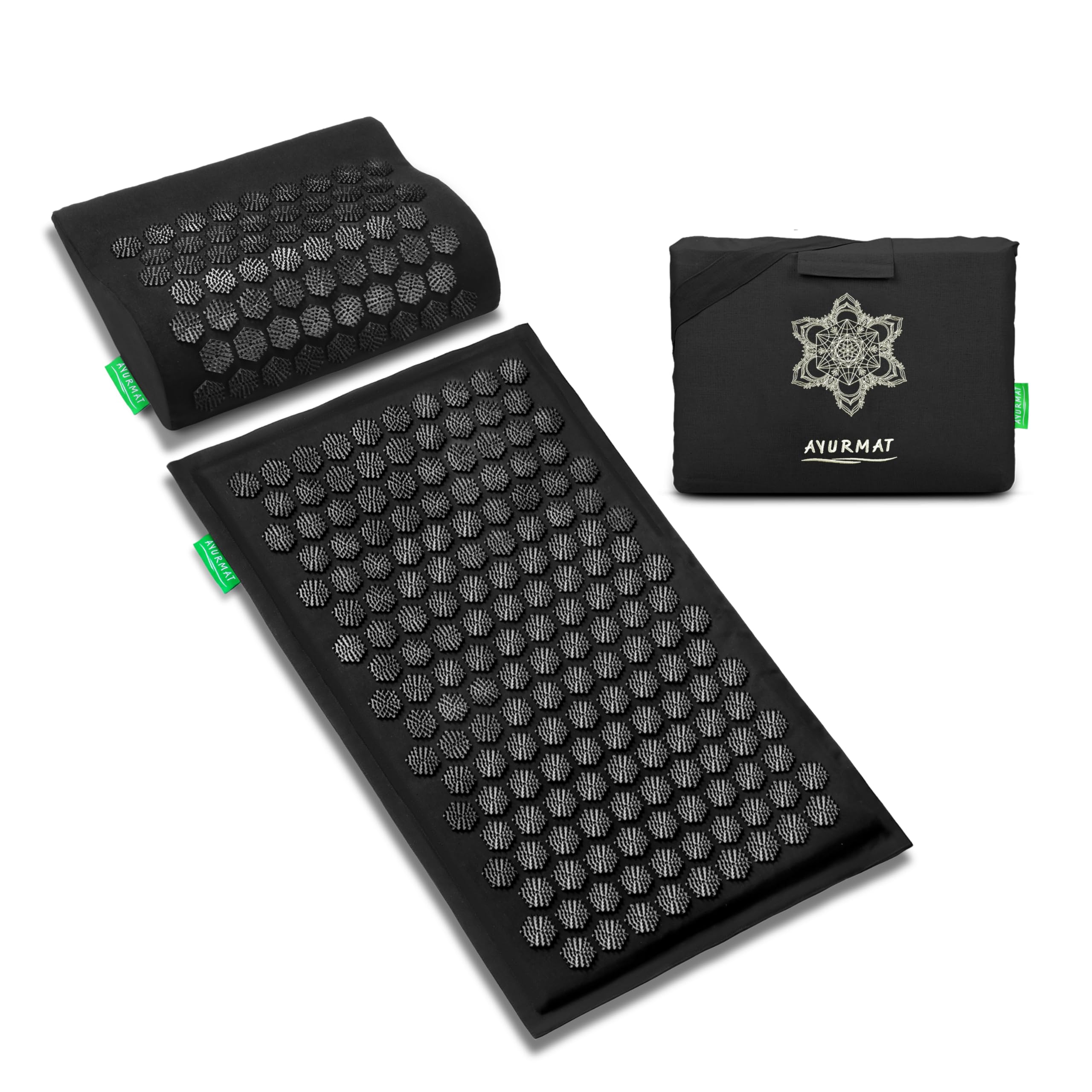 Amazon.com: AyurMat Premium Acupressure Mat and Pillow Set - Natural ...