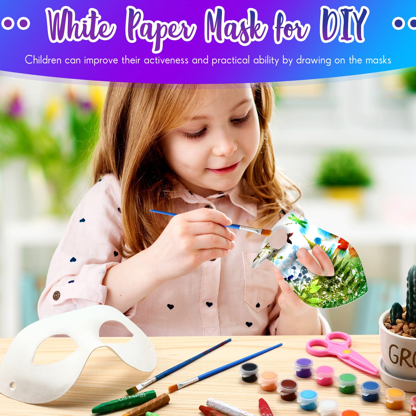 Snapklik.com : Leyndo 24 Pack Paper Mache Masks Half Face White ...