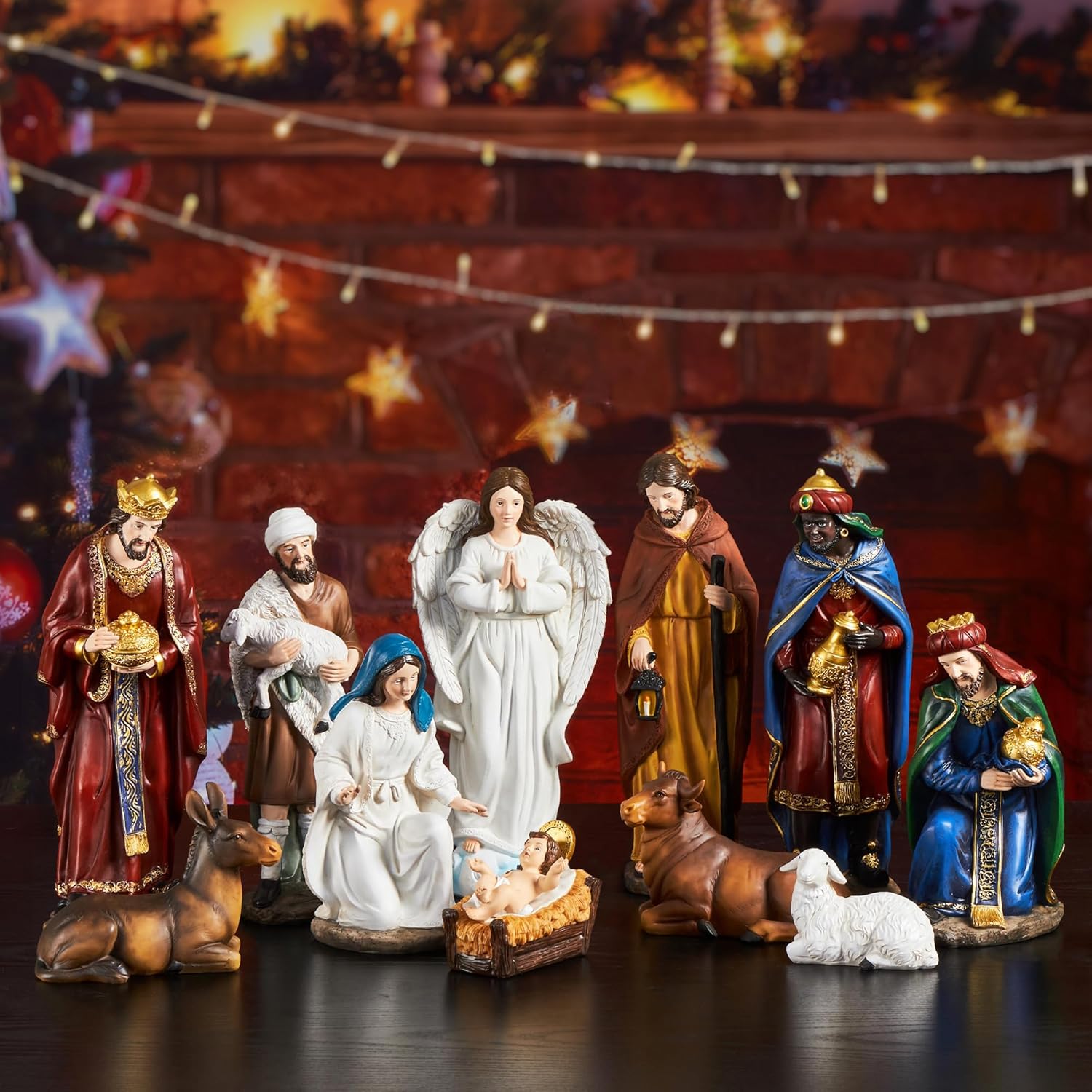 Amazon.com: TOETOL Nativity Sets for Christmas Indoor Set of 13 Pieces ...