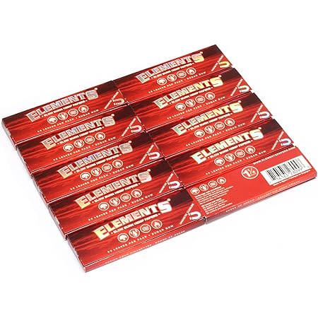 Amazon.com: 1 box - Elements RED King Size Slim Slow Burn Hemp rolling ...