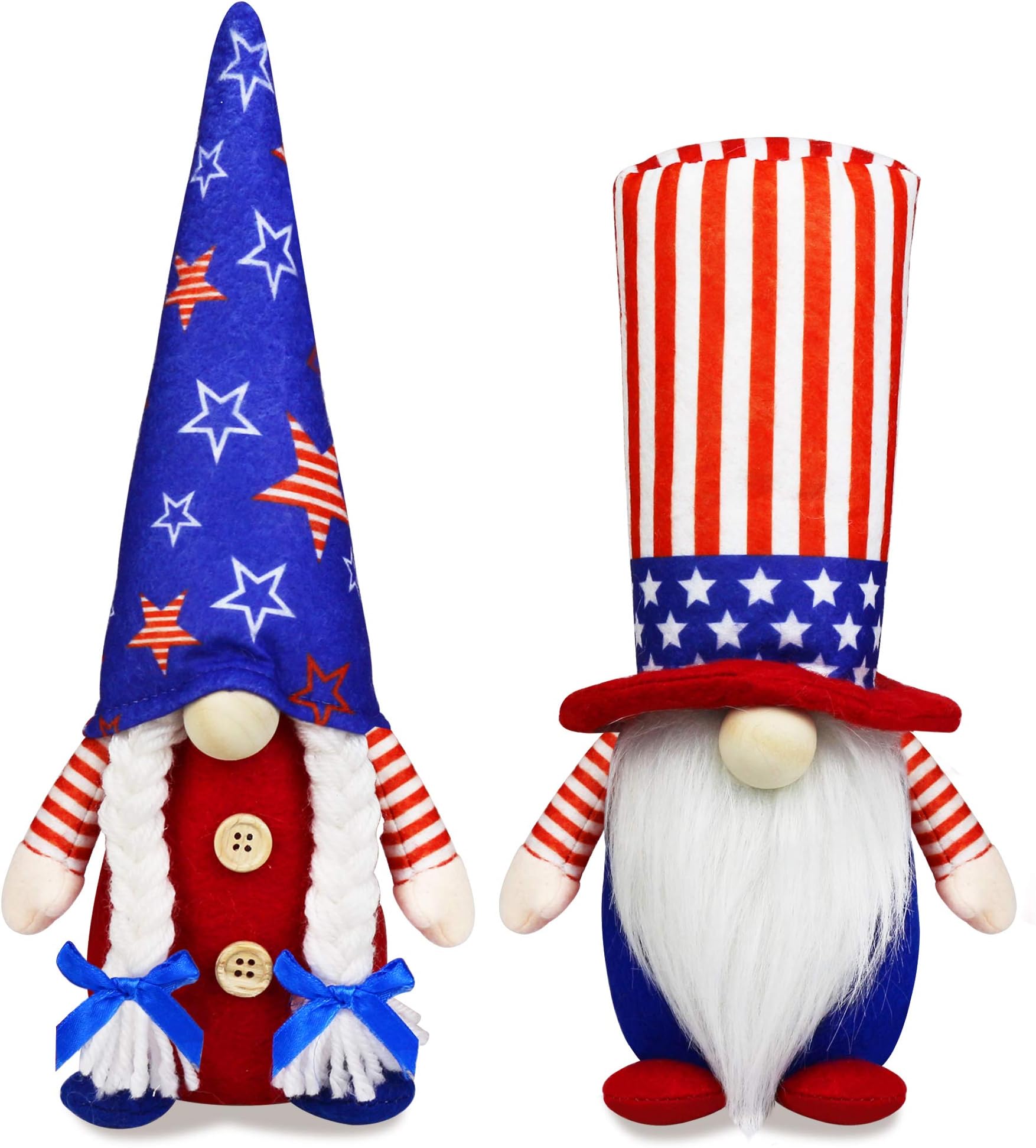 Amazon.com: Zonling 4th of July Decorations Patriotic Gnomes - Gnomes ...