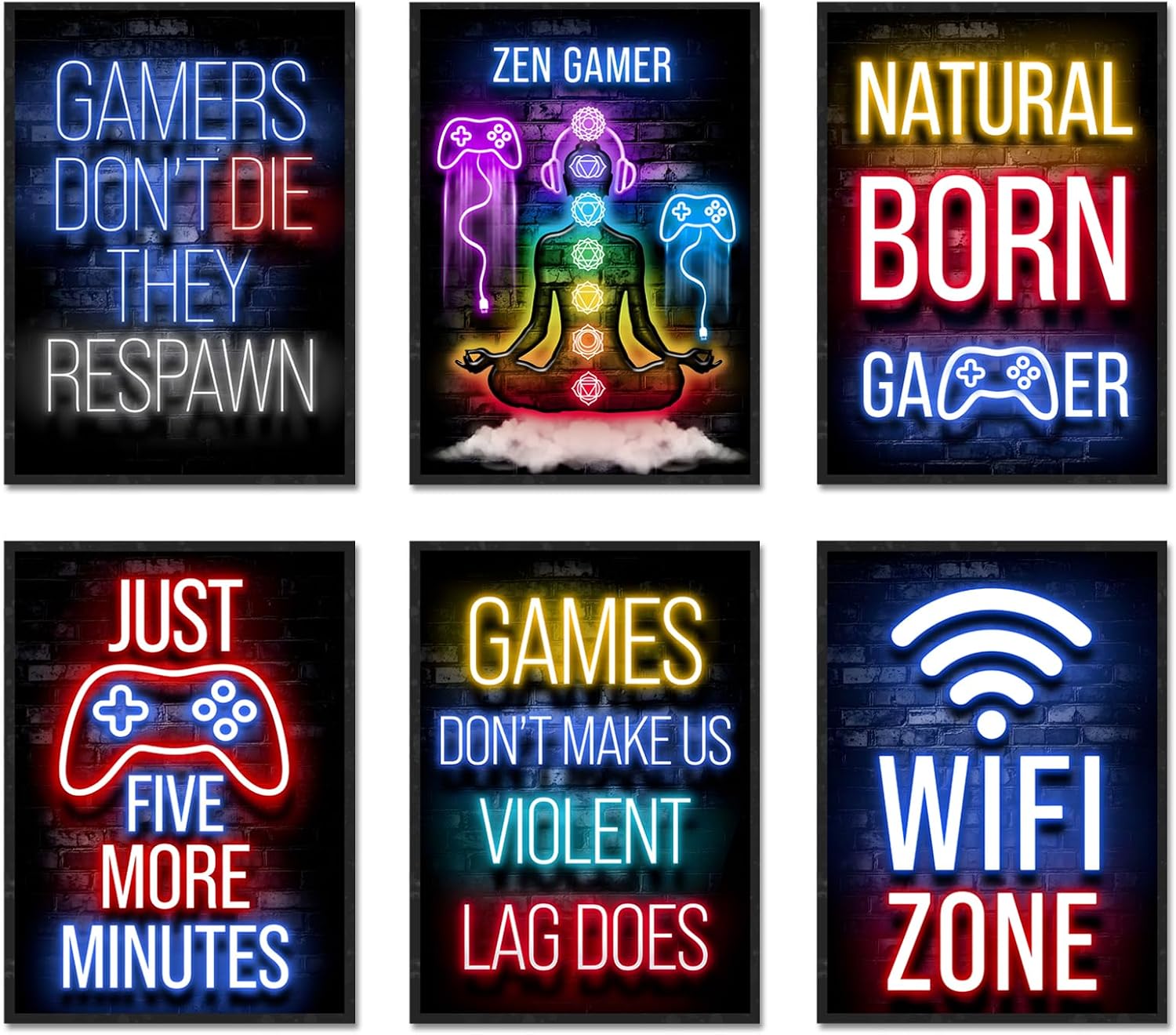 Amazon.de: JINZUNRUI Gaming Zimmer Deko Bilder,6 Stück Gaming Poster ...
