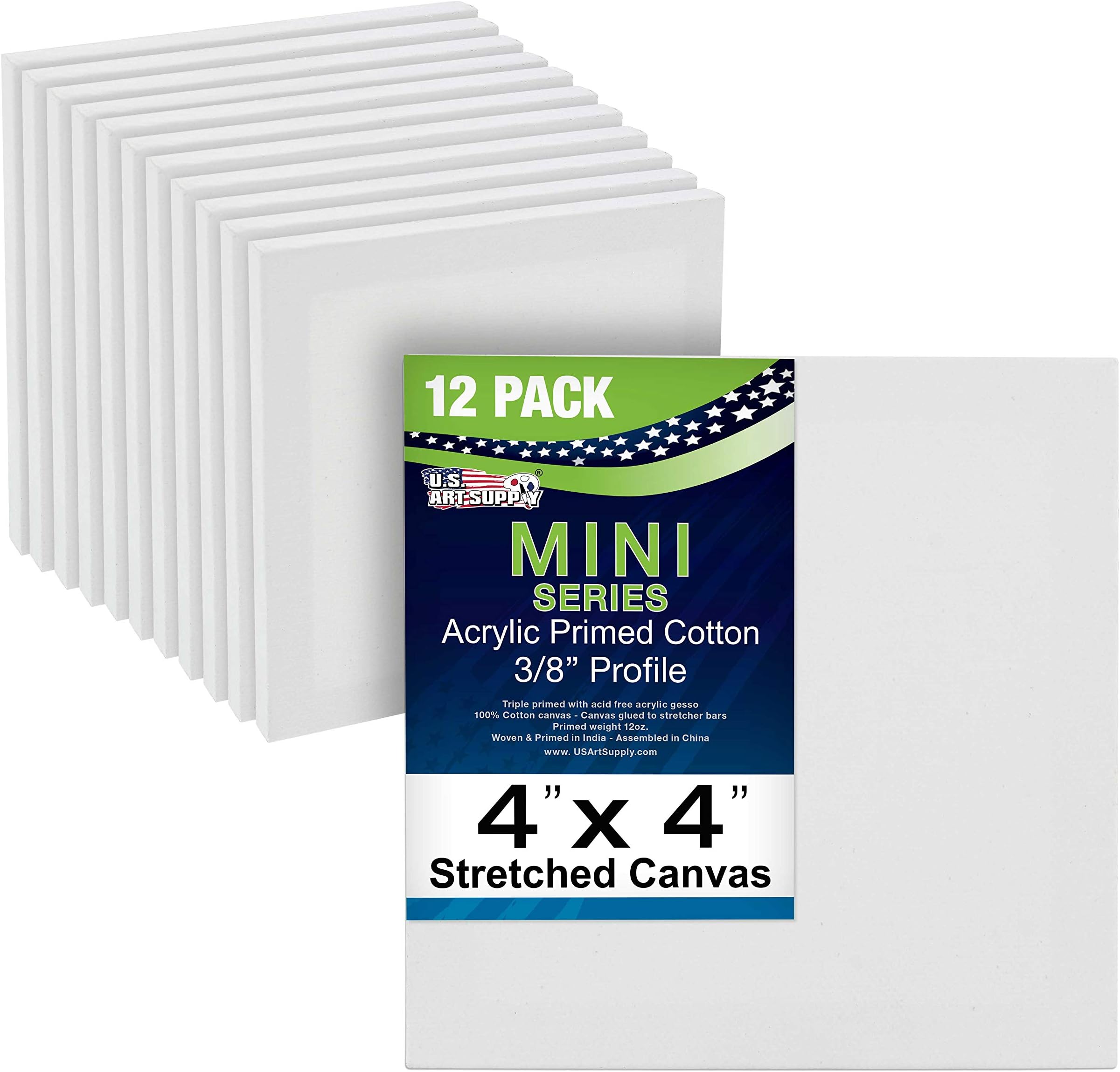 Amazon.com: 9 Pack 4”; x 4”; Deco Canvas, Level 1 by Artist's Loft®