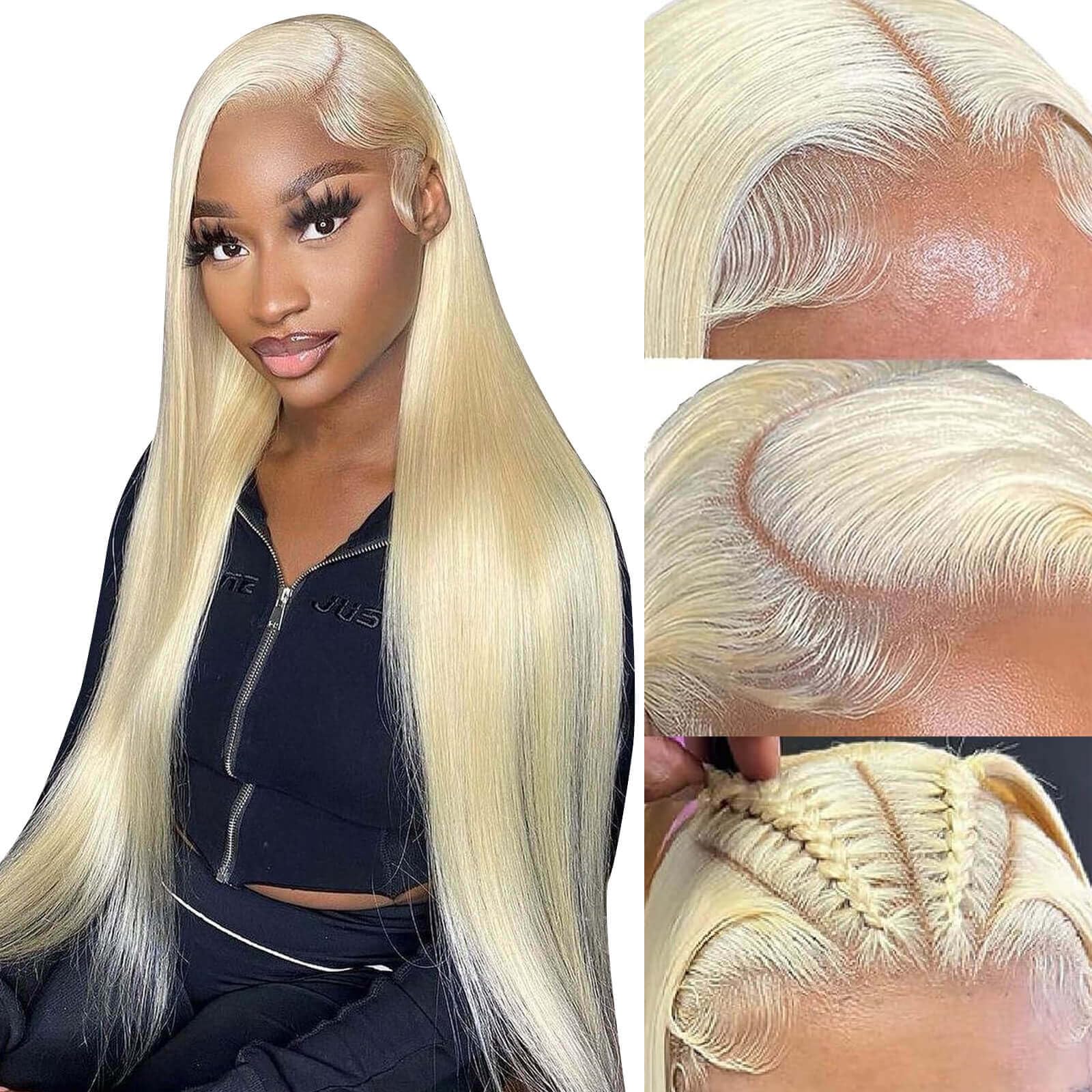 Amazon.com : 30 Inch 613 13x6 Lace Front Wig Human Hair,Straight 613 ...