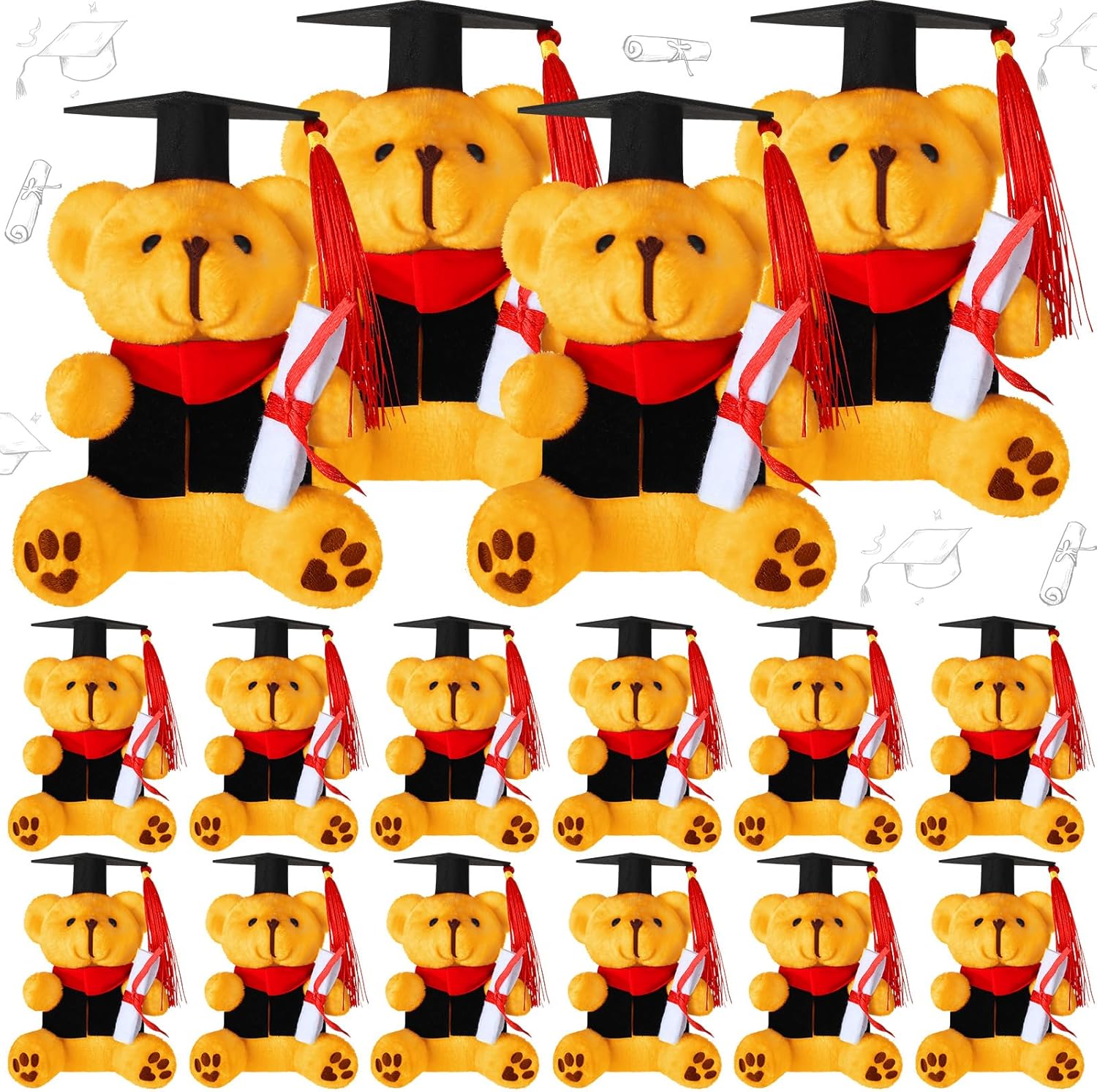 Amazon.com: Jexine 12 Pieces Graduation Bear Class of 2025 Plush Mini ...