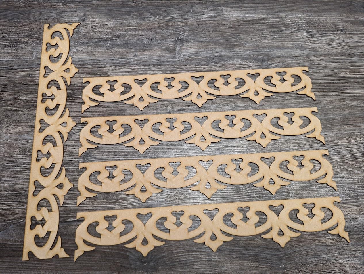 LaserKris wooden 5x borders MDF wall Decorative Screening-grille ...