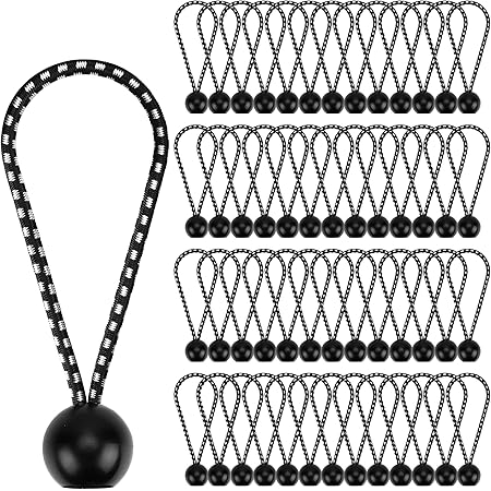 Ball Bungee Cord Bungee Balls: 6-inch 52 PCS Elastic Bungee Ball Rope ...