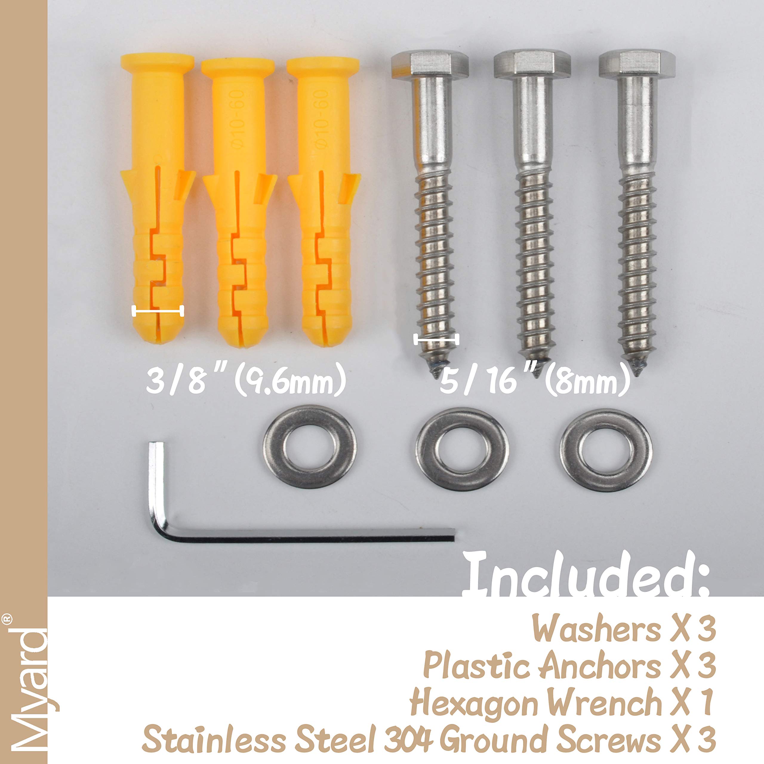 Snapklik.com : Myard 3" Surface Mount Base Anchor Flange For 1.9 ...