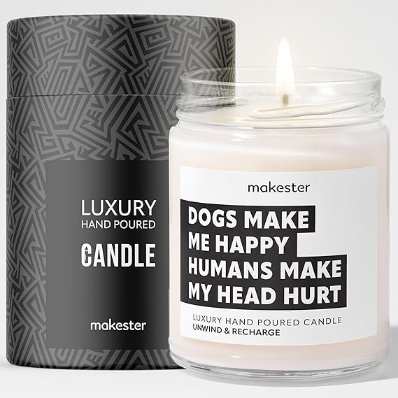 Dog Mum Gifts - Luxury Soy Wax Candle - Vanilla, Jasmine, Sugared ...