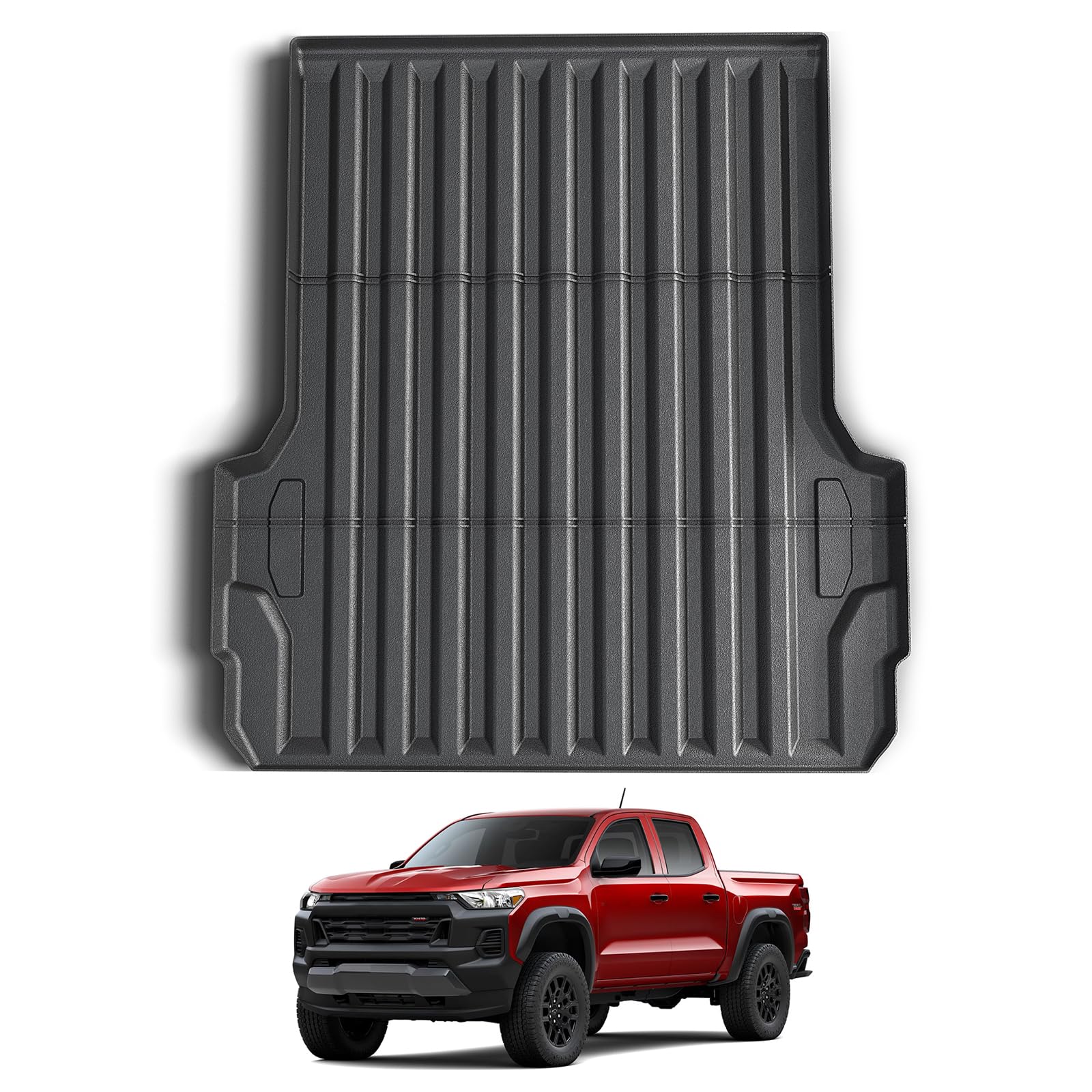 CARESA Truck Bed Mat with Raised Edge for 2023 2024 2025 Chevy Colorado ...