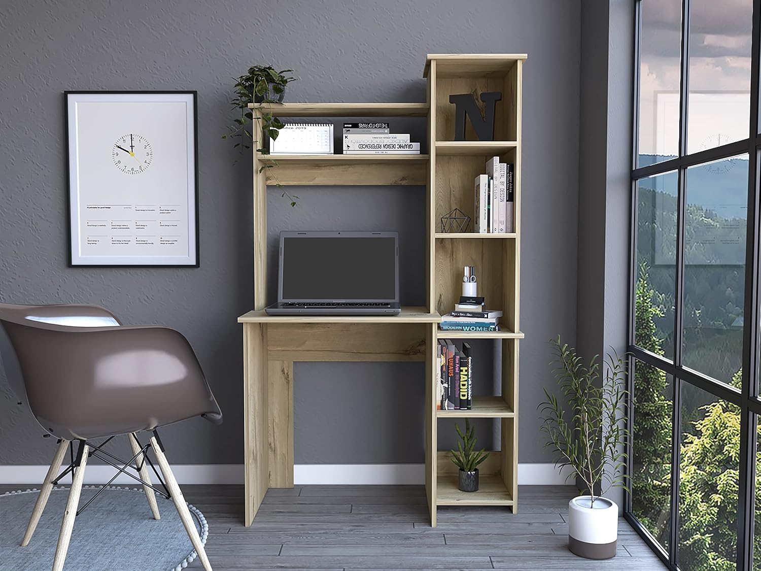 Amazon.com: VanTook Escritorio para computadora con gabinete y ...