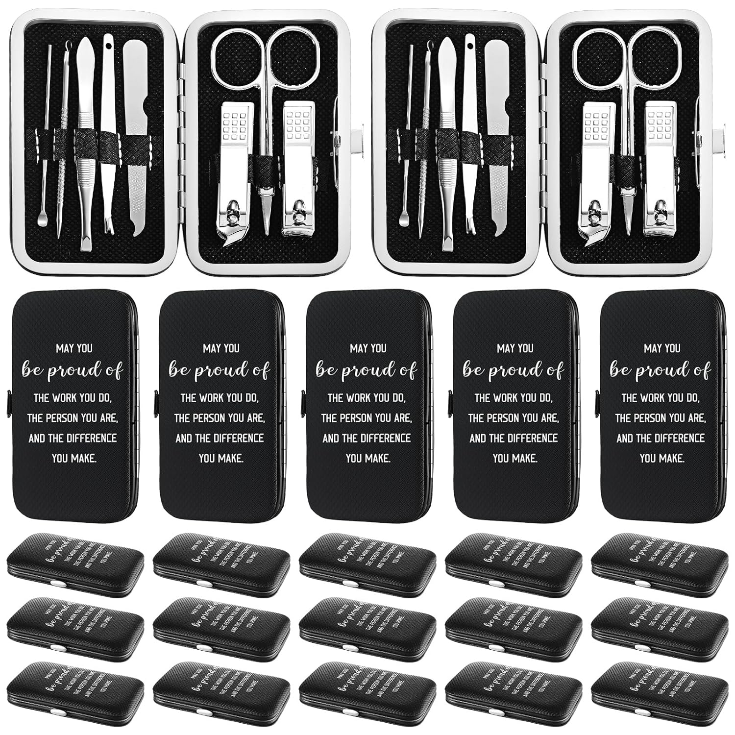 Amazon.com : Lanties 12 Sets 8 in 1 Nail Clippers Manicure and Pedicure ...