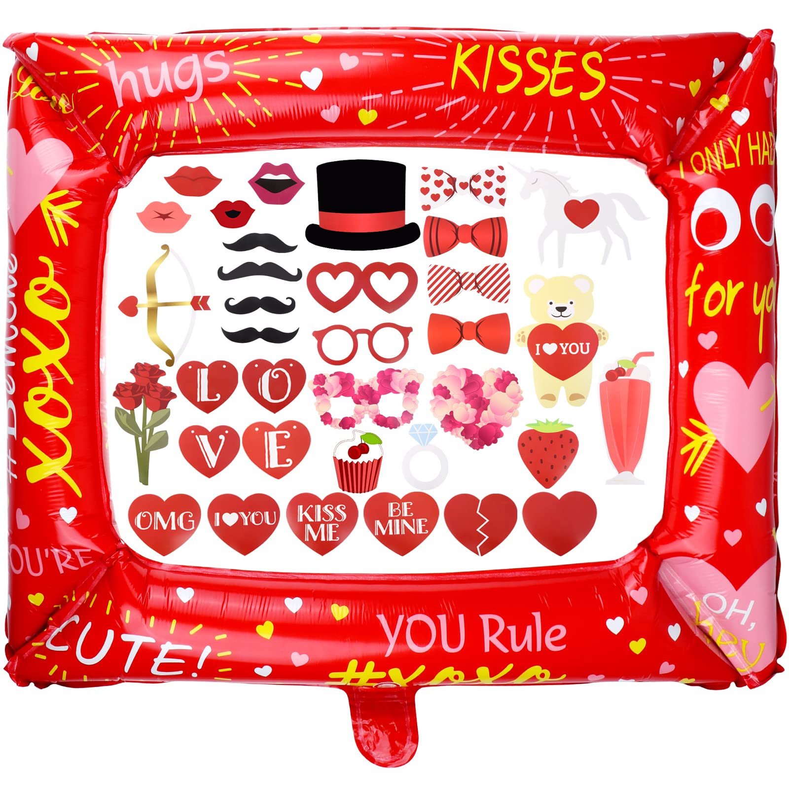 36 Pcs Valentines Day Photo Booth Props Wedding Photo Booth ...