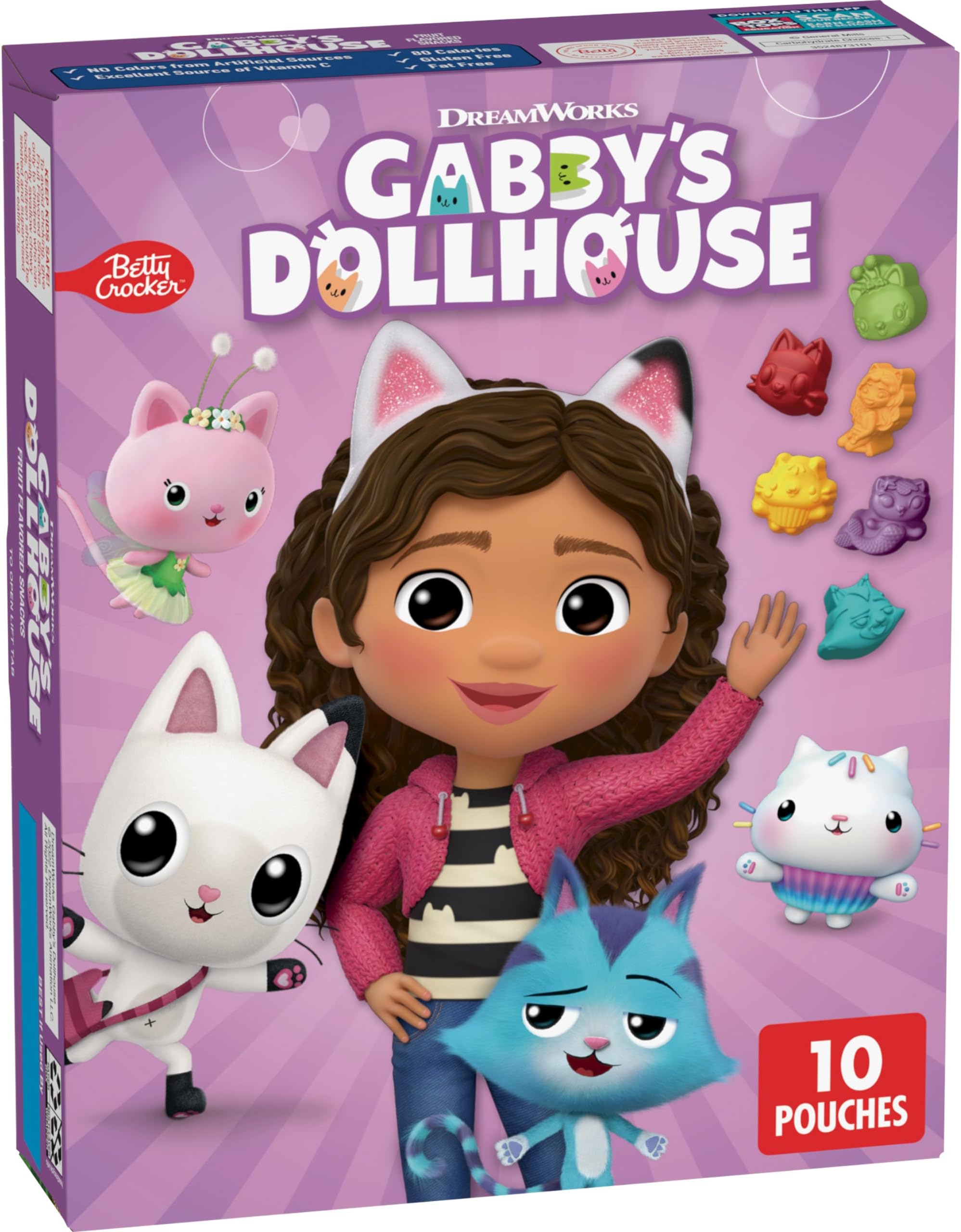 Amazon.com: Gabby's Dollhouse Fruit Flavored Snacks, Treat Pouches ...