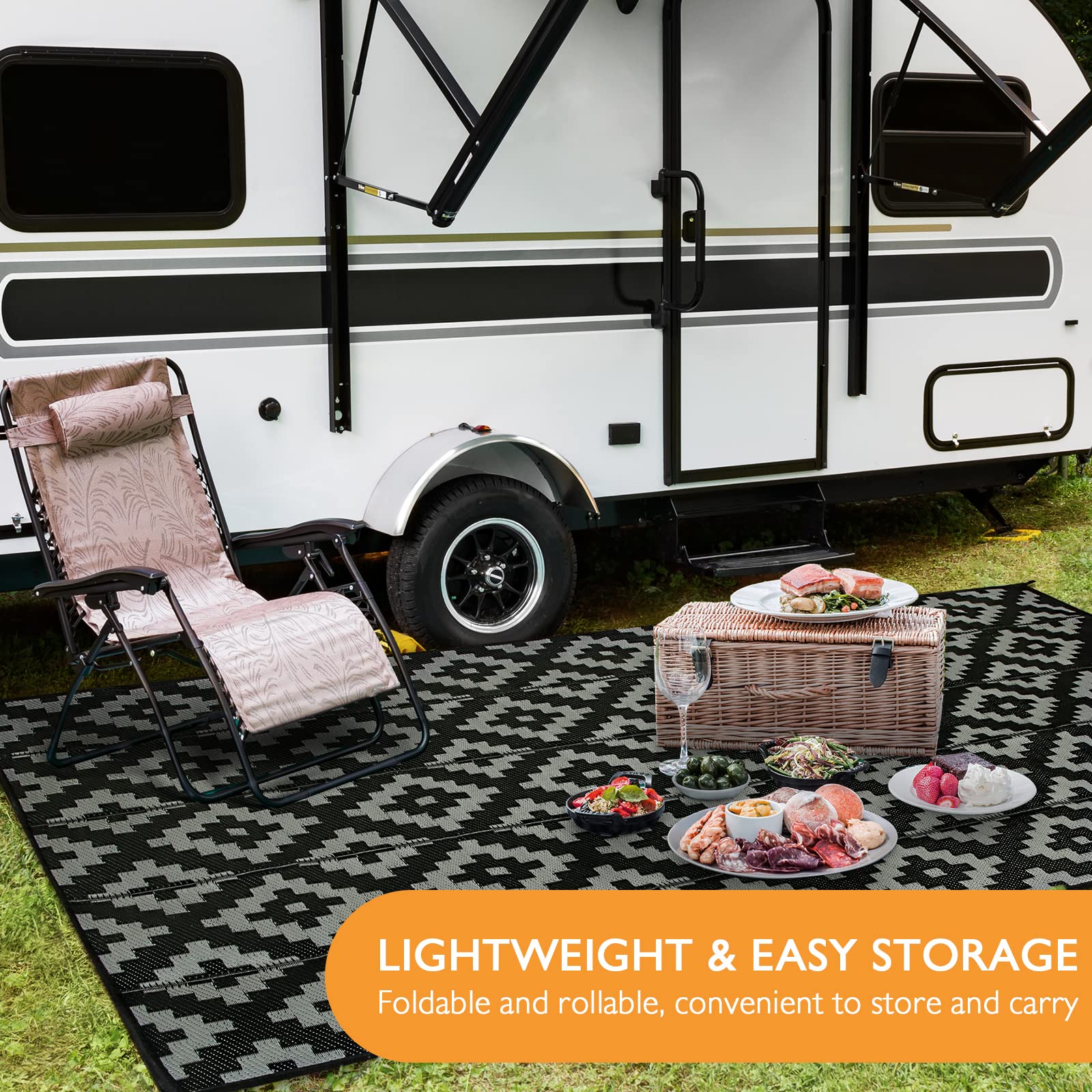 AOLEBA Reversible Outdoor Rug Mat, Plastic Straw Rug, Outdoor Patio Rug ...