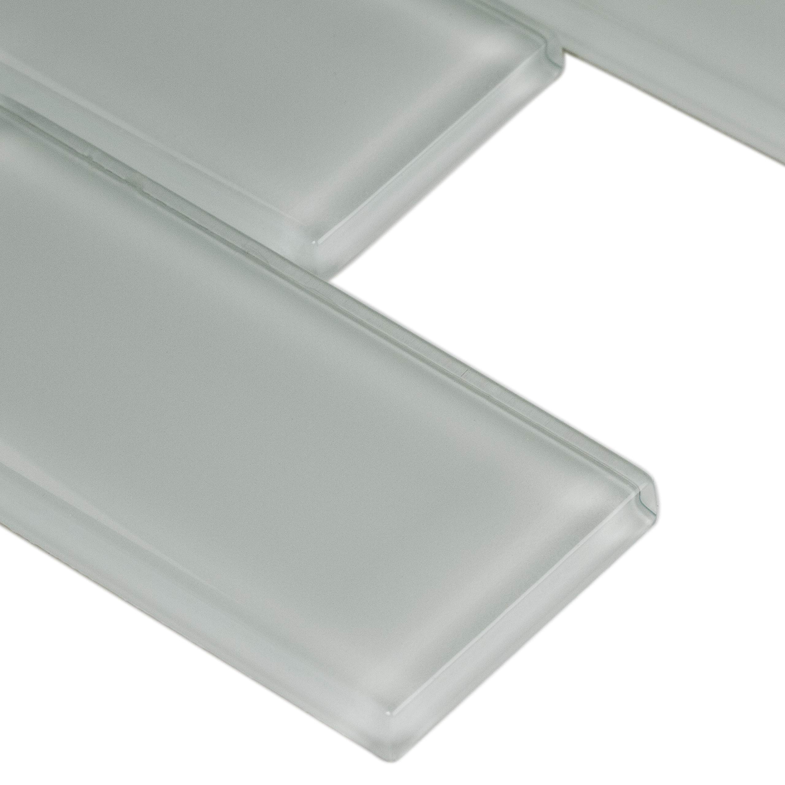 Arctic Ice Glass Subway Tile Vermeere Ceramic Tile | Ice Cream Crackle