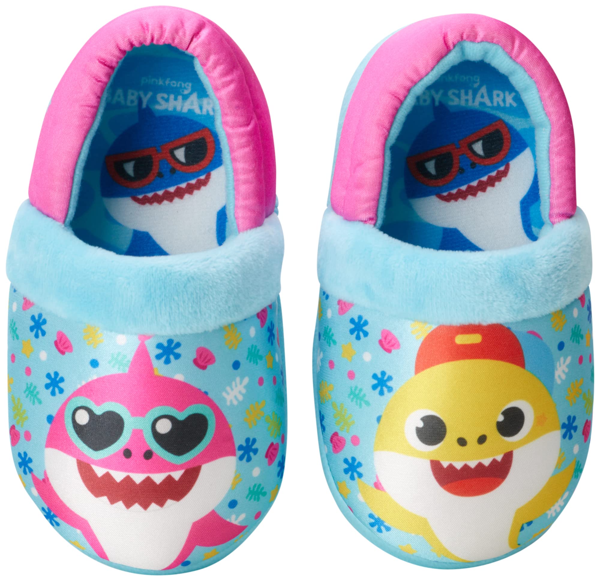 Amazon.com | Nickelodeon Toddler Boys' and Girls’ Baby Shark Slippers ...