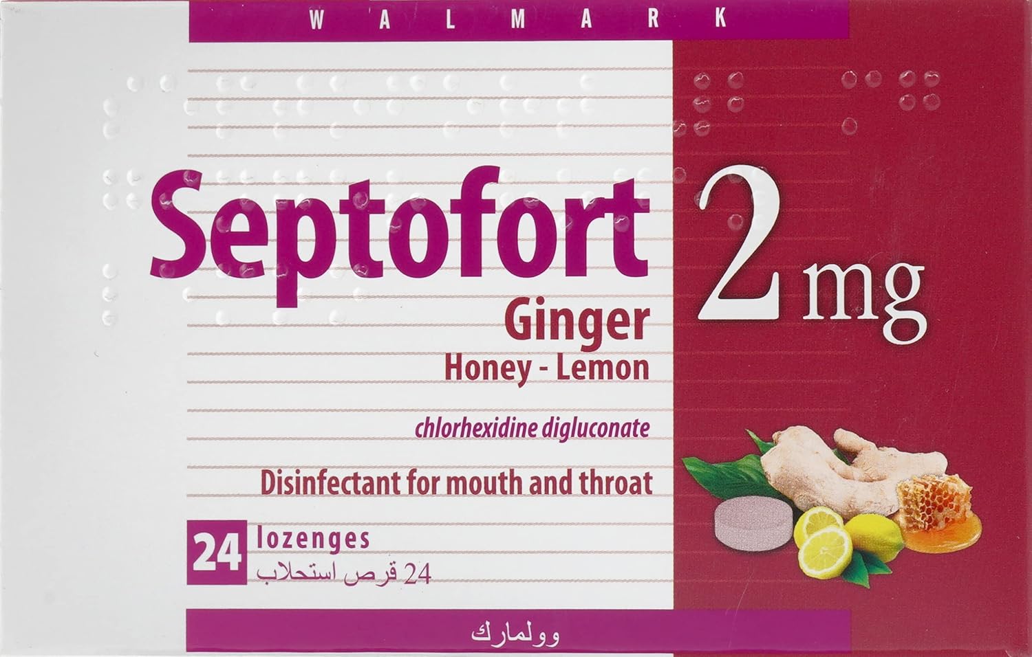 Septofort Ginger Honey Lemon 2 mg Lozenges 24-Pack : Buy Online at Best ...