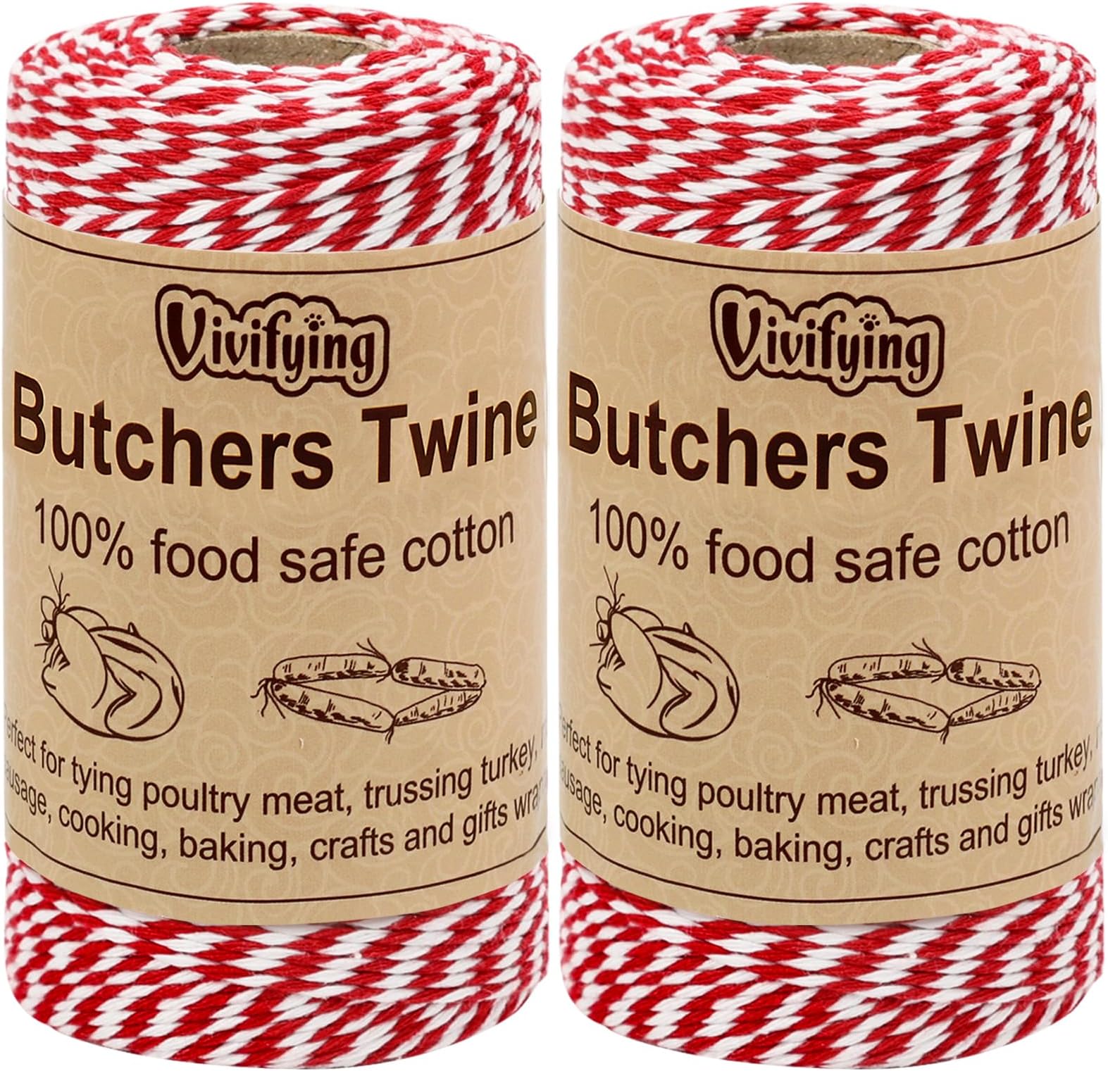 Amazon.com: Tenn Well Butchers Twine, 328 Feet 2mm Food Safe Cooking ...