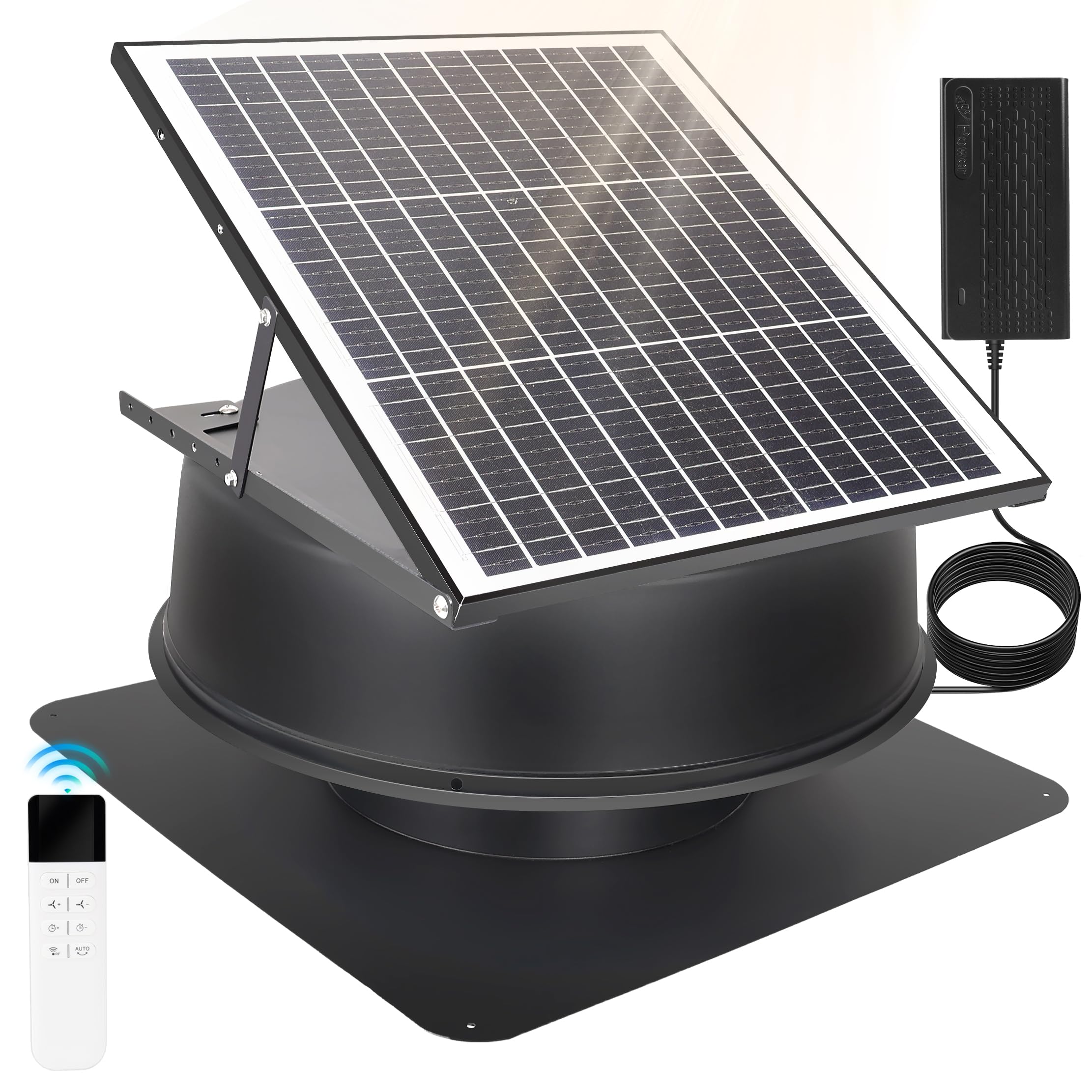 Amazon.com: 12" Solar Attic Exhaust Fan for Keeping Attic Cool, 35W ...