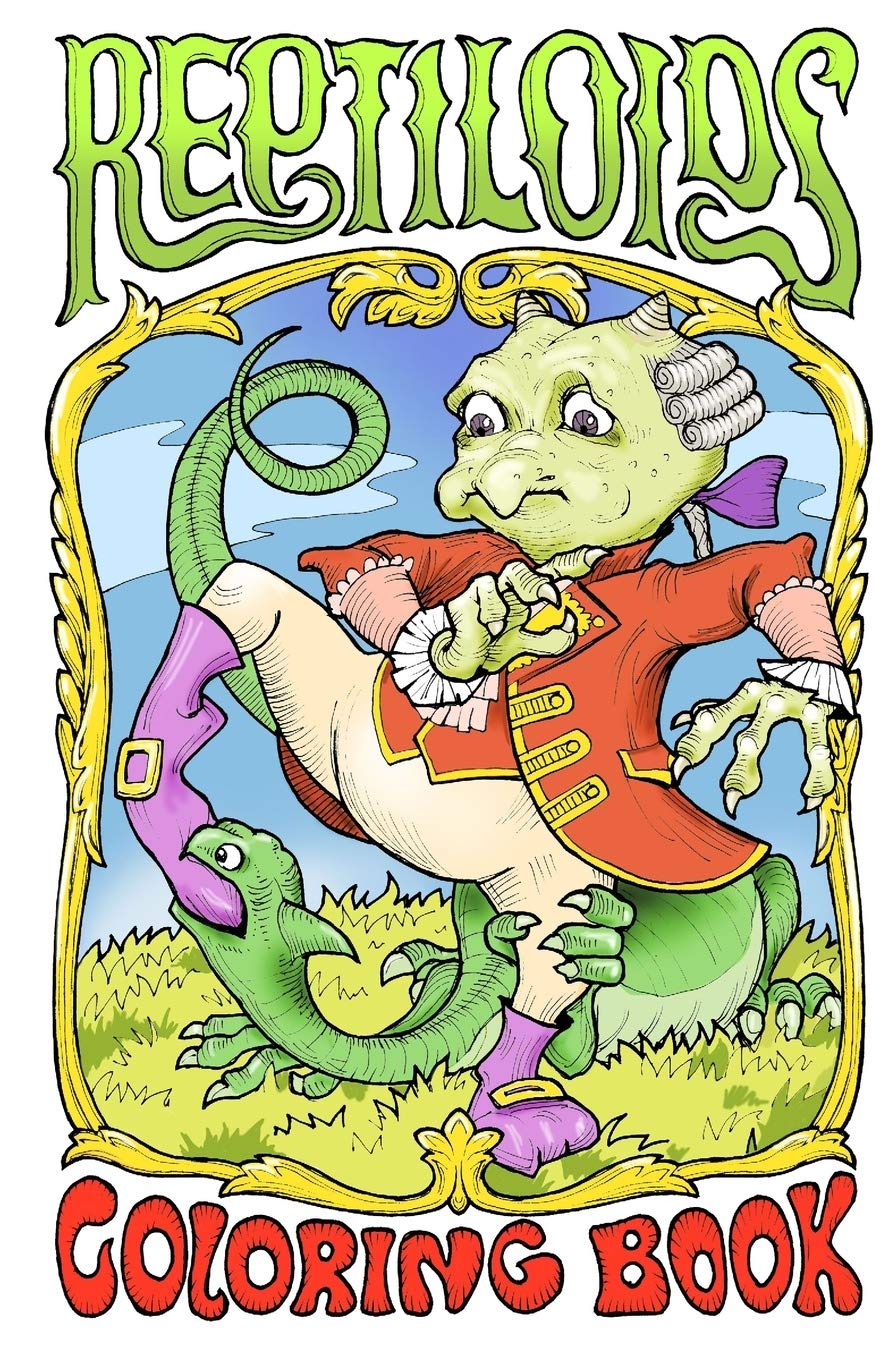 Amazon.com: REPTILOIDS: Pocket Size Coloring Book featuring 48 ...