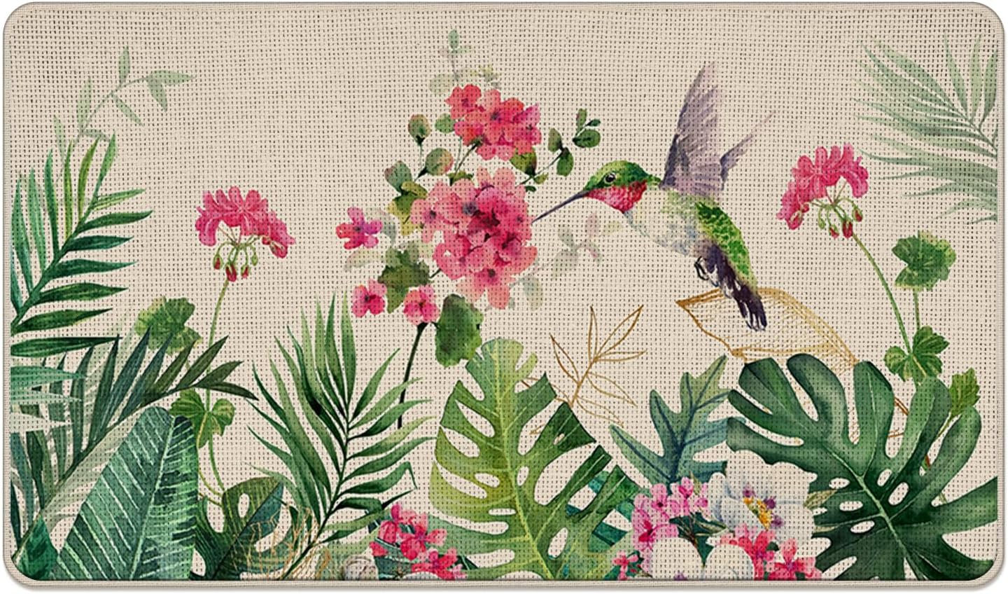 Amazon.com : Toland Home Garden 800474 Geraniums and Hummingbird Spring ...