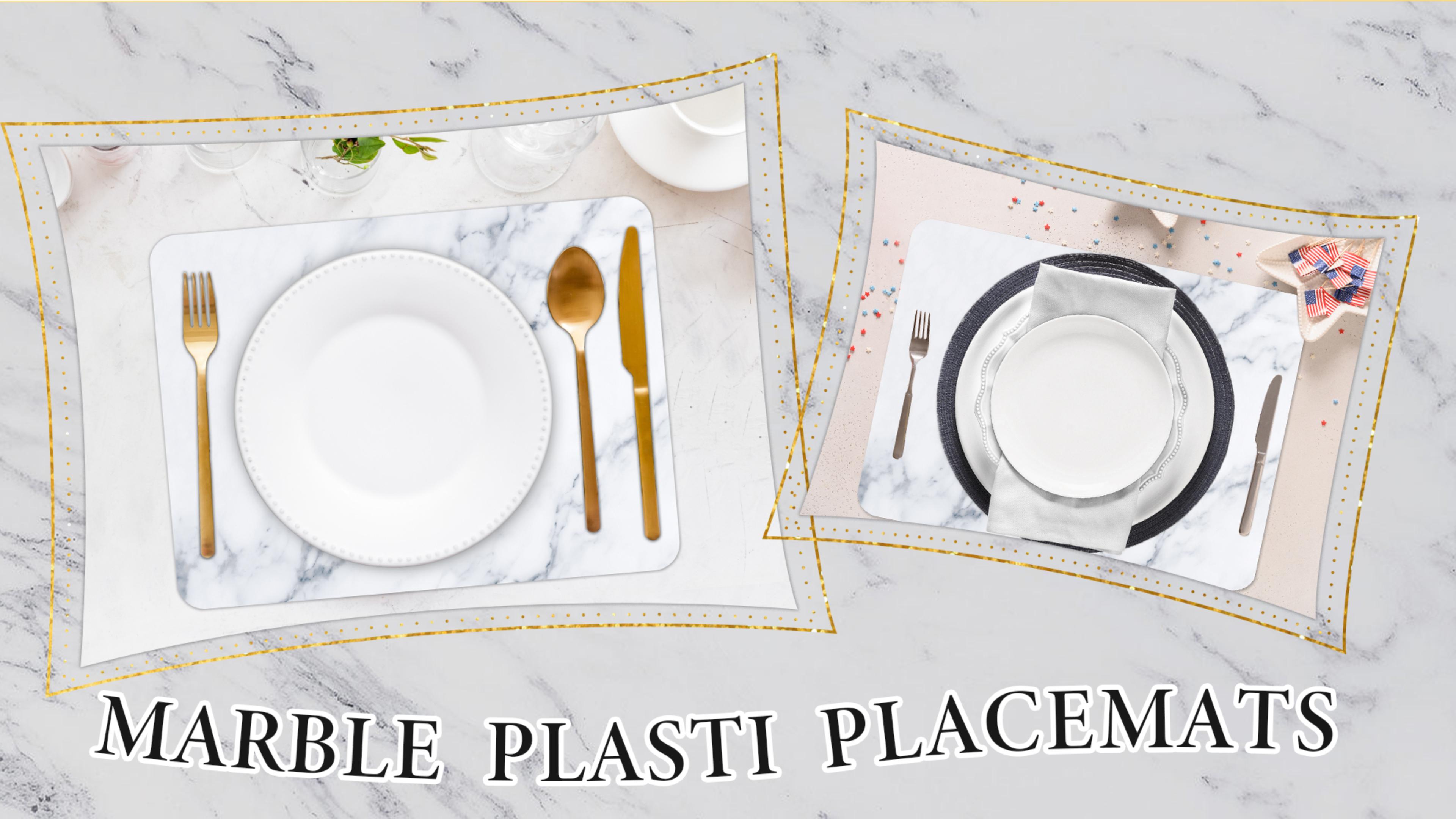 Watch Marble Plastic Placemats Set of 6 Marbles Table Mats on Amazon Live