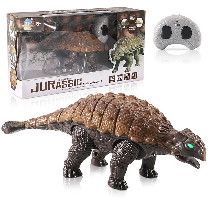 Buy R/C Remote Control Ankylosaurus Dinosaur Toy Robot with Lights ...