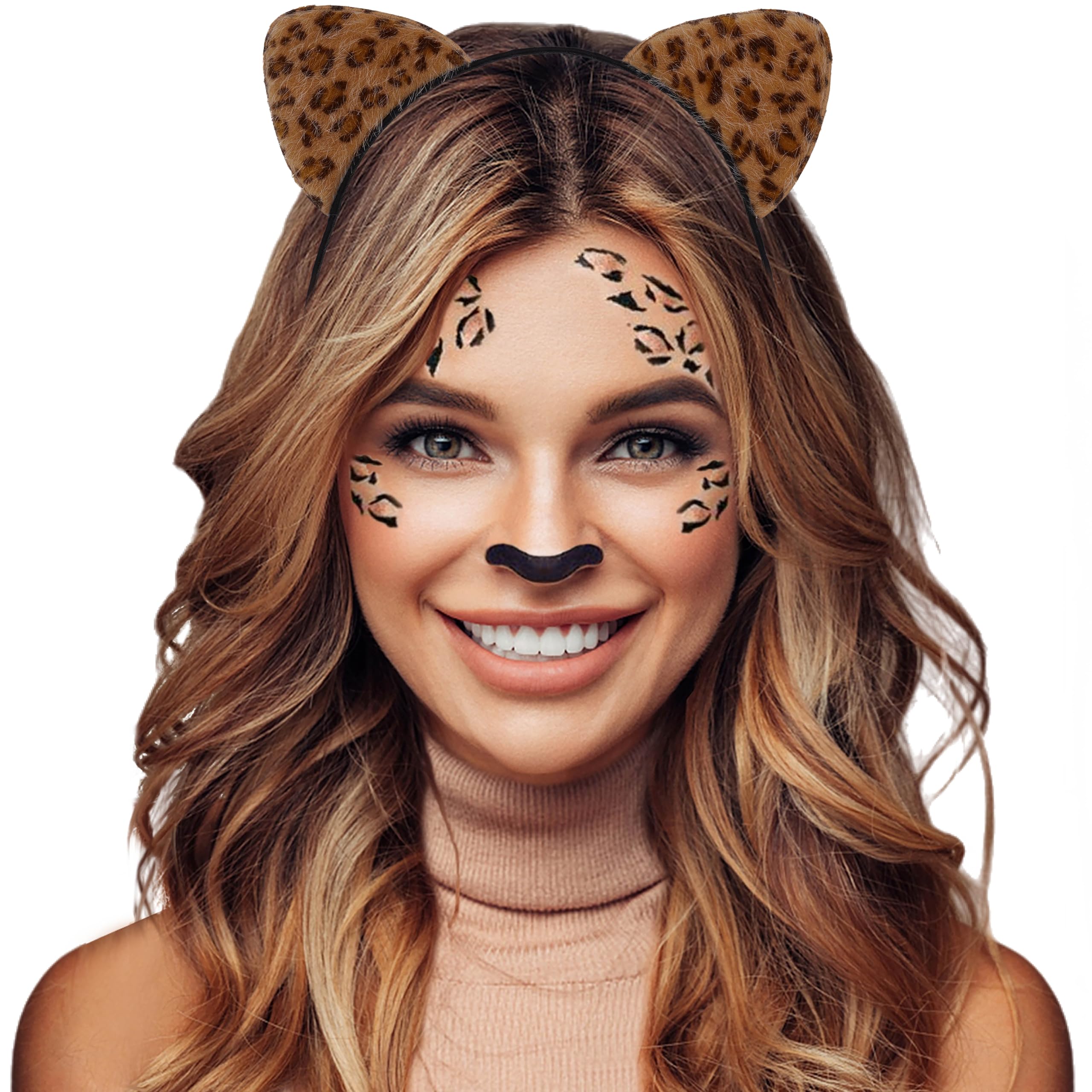 Amazon.com: Komotu Leopard Ears Headband, Cat Ears Headband, Furry ...