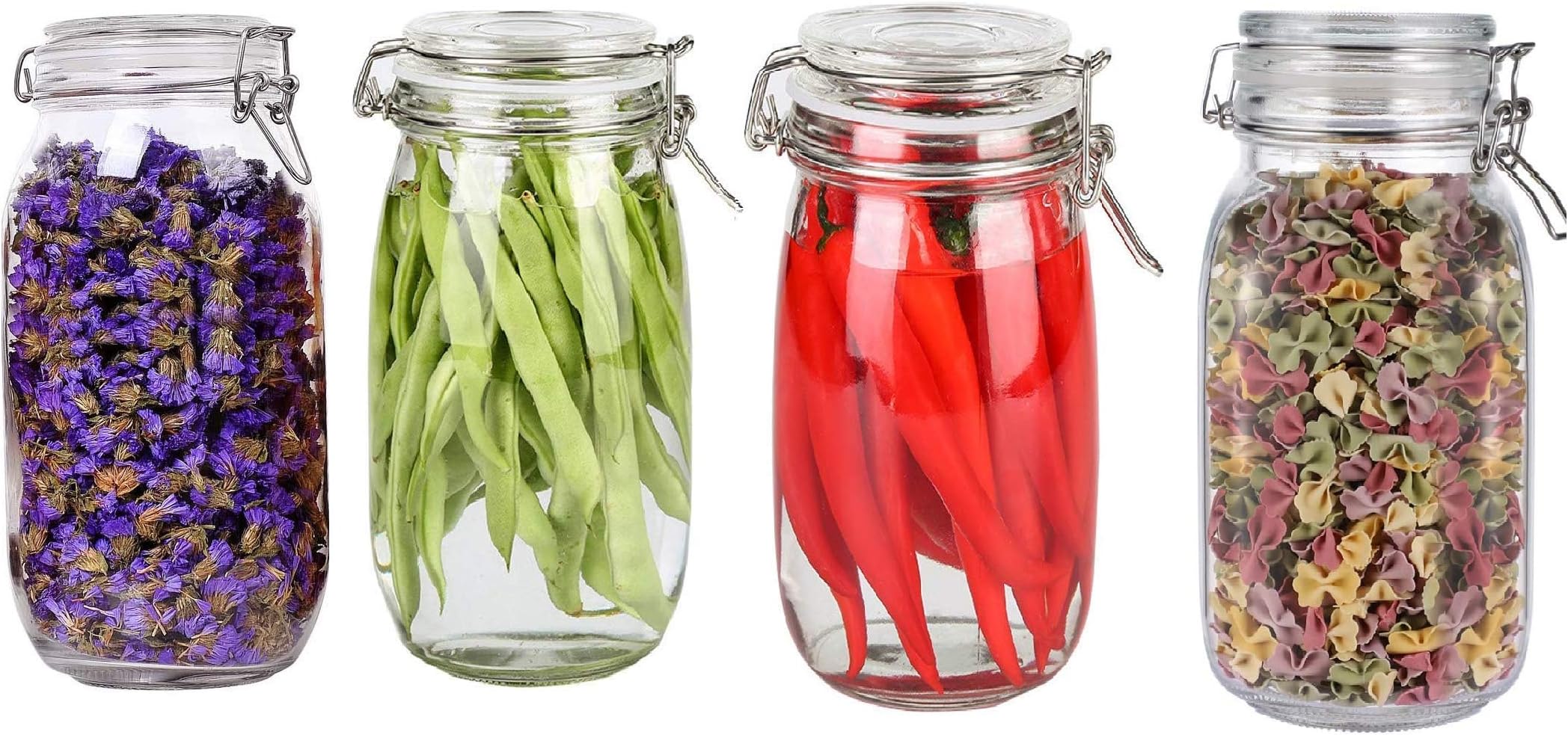 Buy STAR WORK Glass Jar and Canister with Air Tight Lid - 400ml, Set of ...