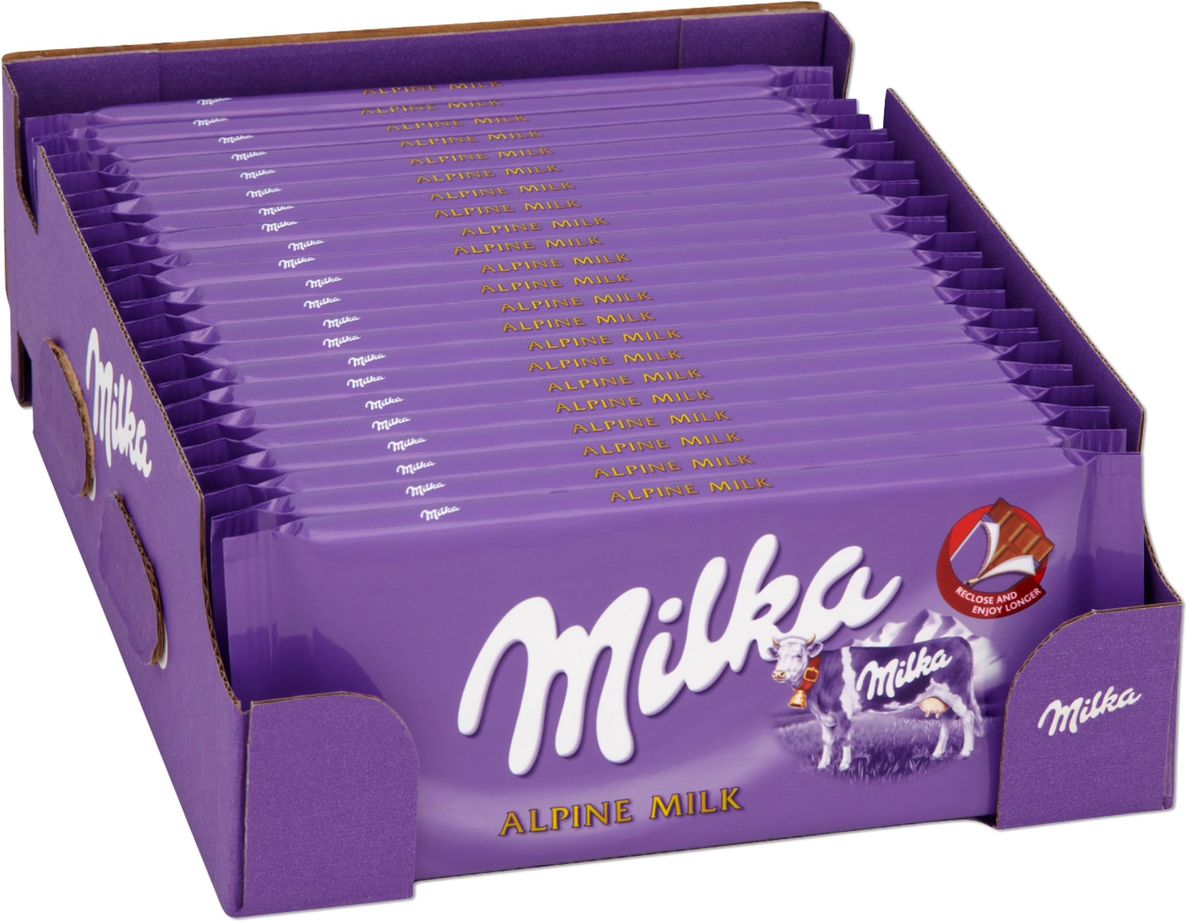 Amazon.com : Milka Alpenmilch Chocolate Bar, 3.5 Ounce (Pack of 24 ...