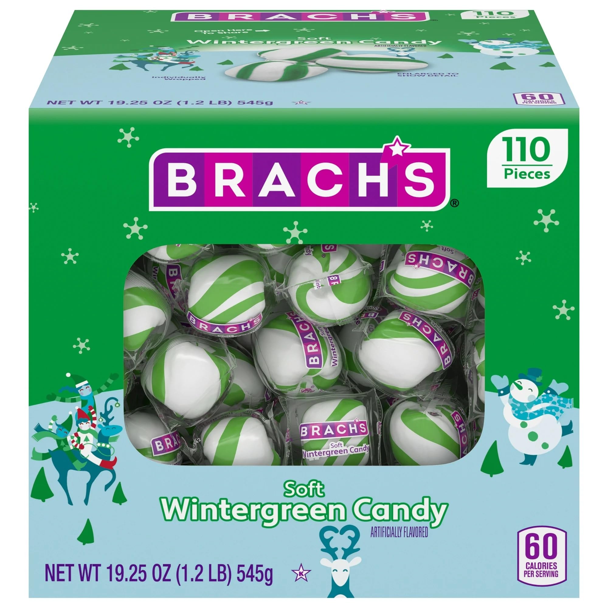 Amazon.com : Brach's Holiday Soft Wintergreen Candy Tub, Gluten Free ...