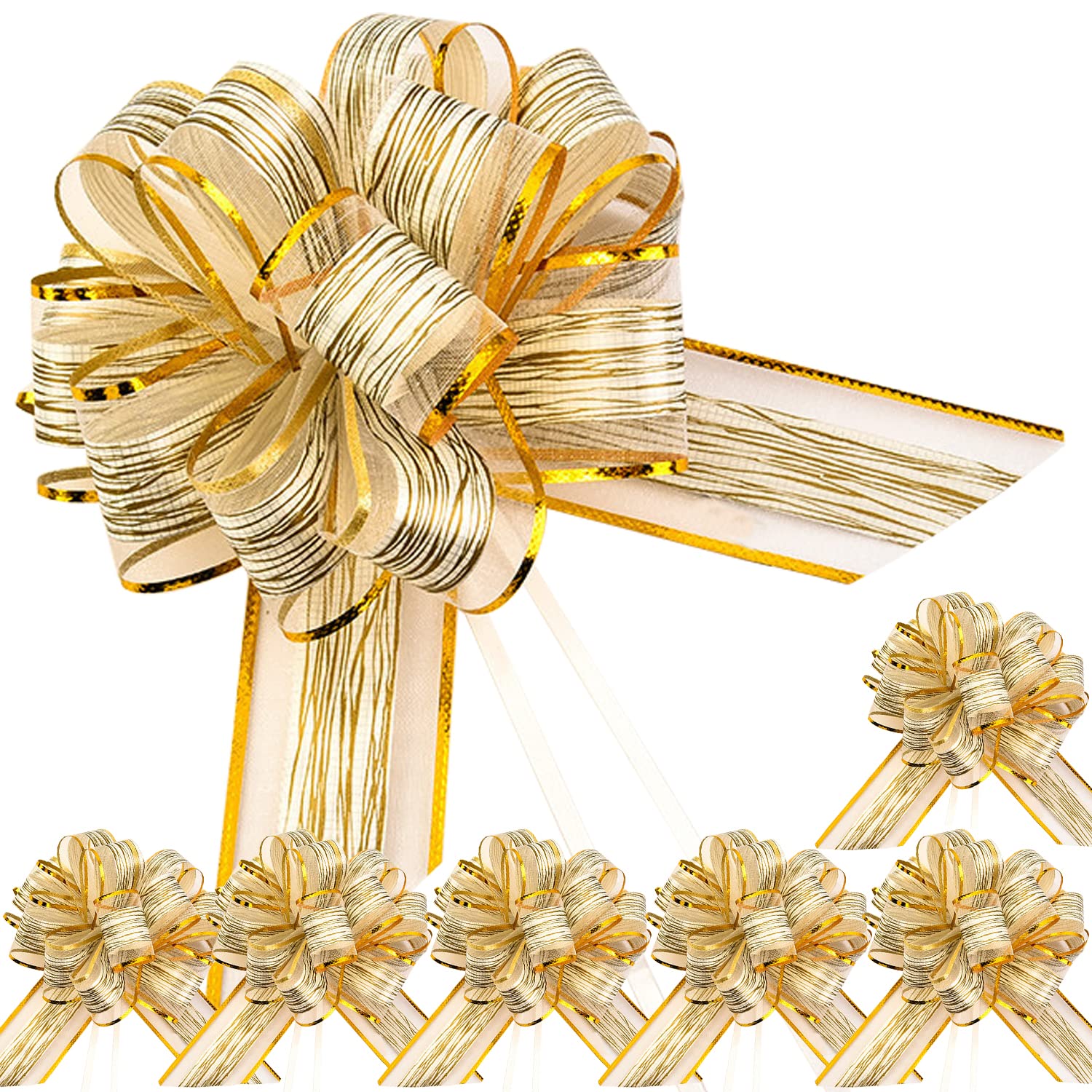 Amazon.com: 6 PCS Large Pull Bows, Gift Wrapping Bows, Gift Wrapping ...