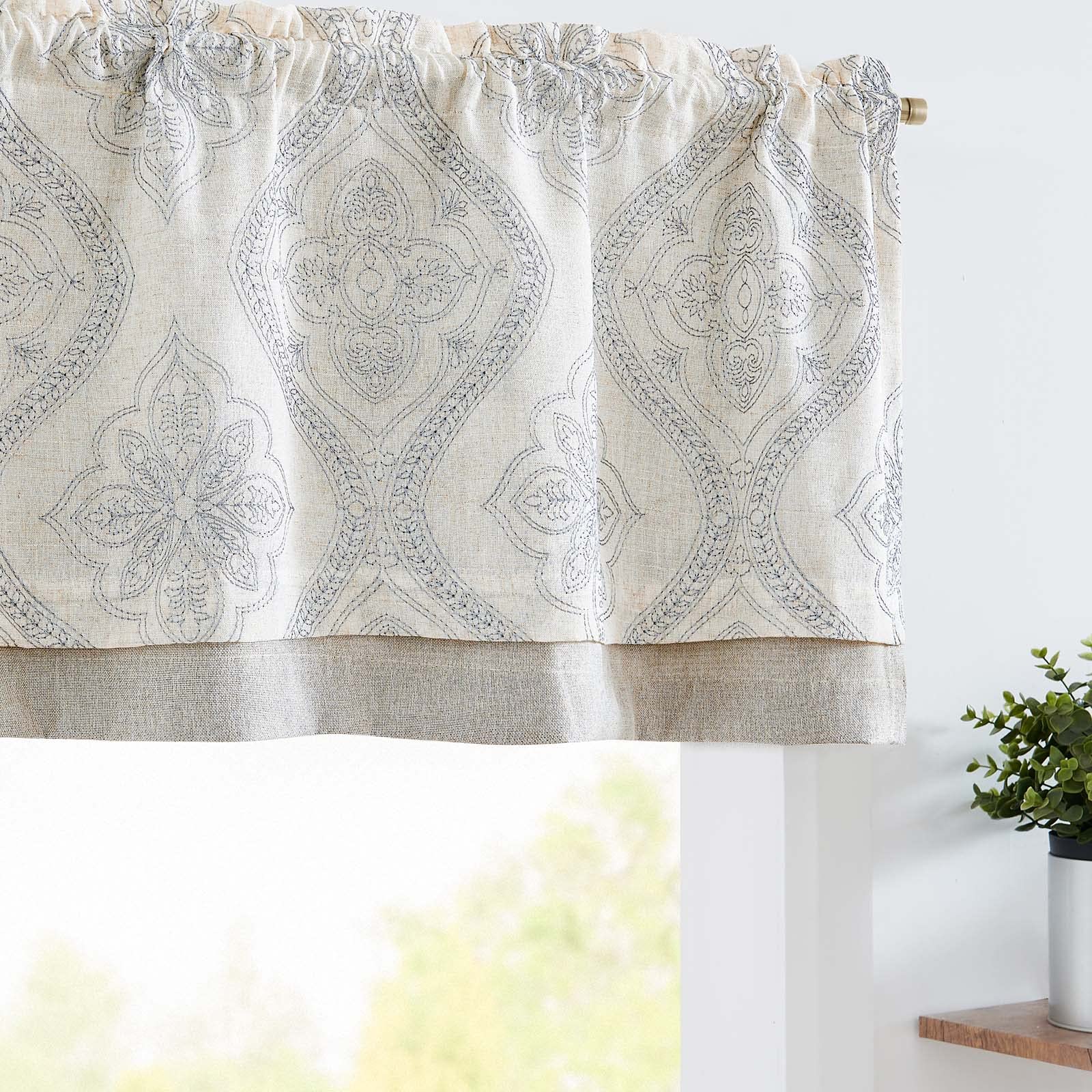 Valances For Windows Jinchan Linen Valance Curtain Blackout Double ...