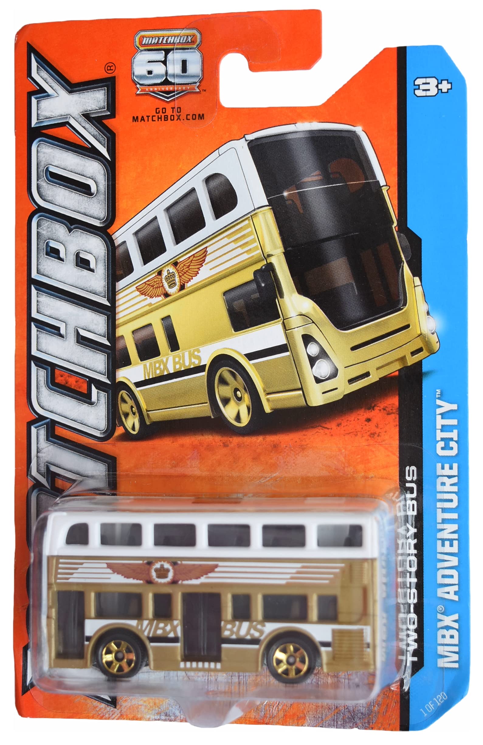 Matchbox City Bus 2006 Matchbox #33 City Bus ORANGE / SILVER / NATIVE
