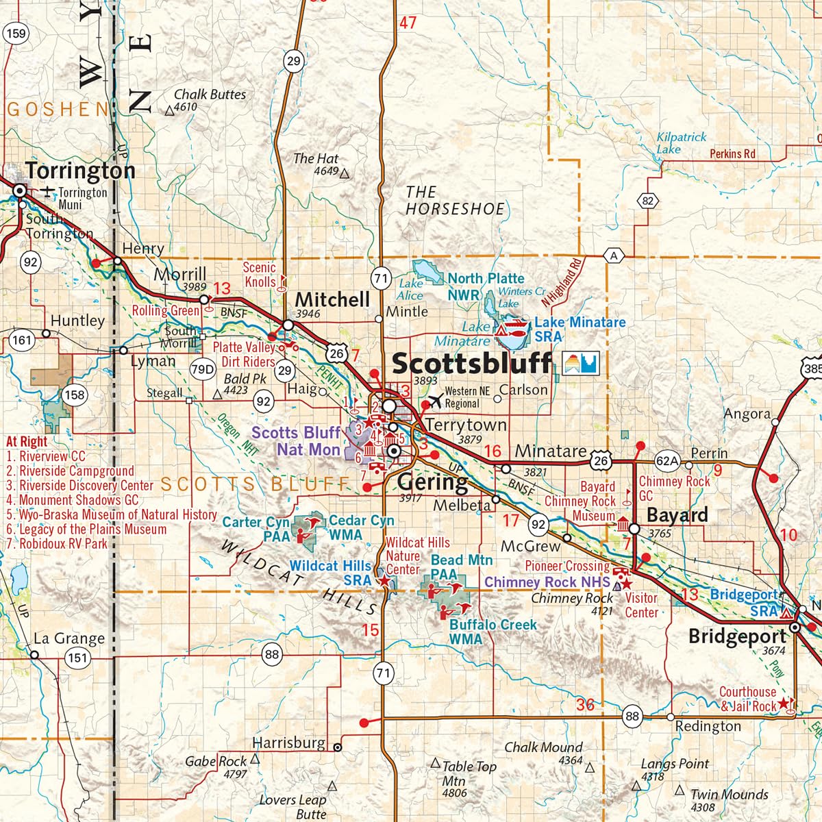 Snapklik.com : Nebraska, The Cornhusker State, Recreation Map, 2015 Edition