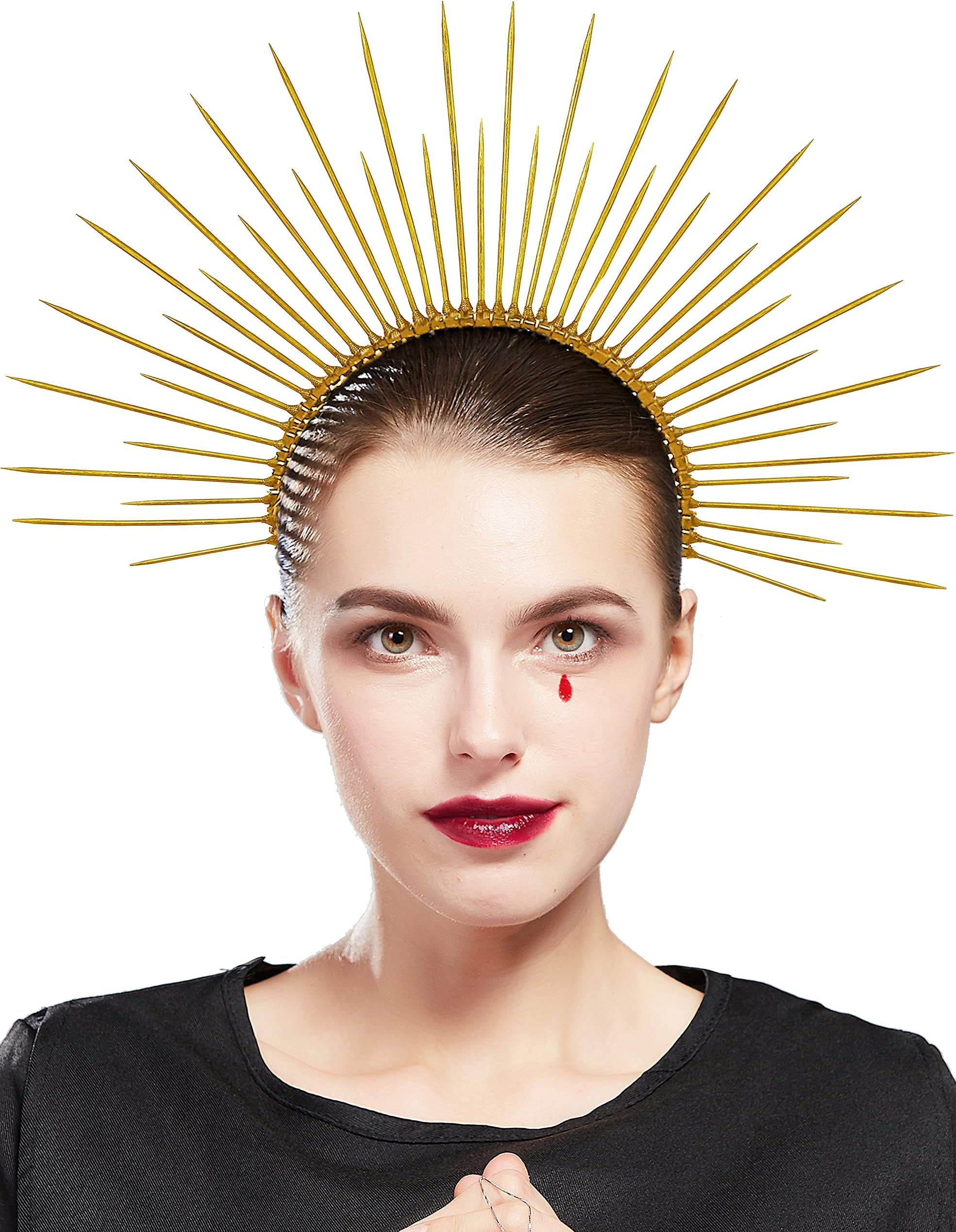 Amazon.com: Fantherin Mary Halo Crown Headpiece Spiked Goddess Halo ...