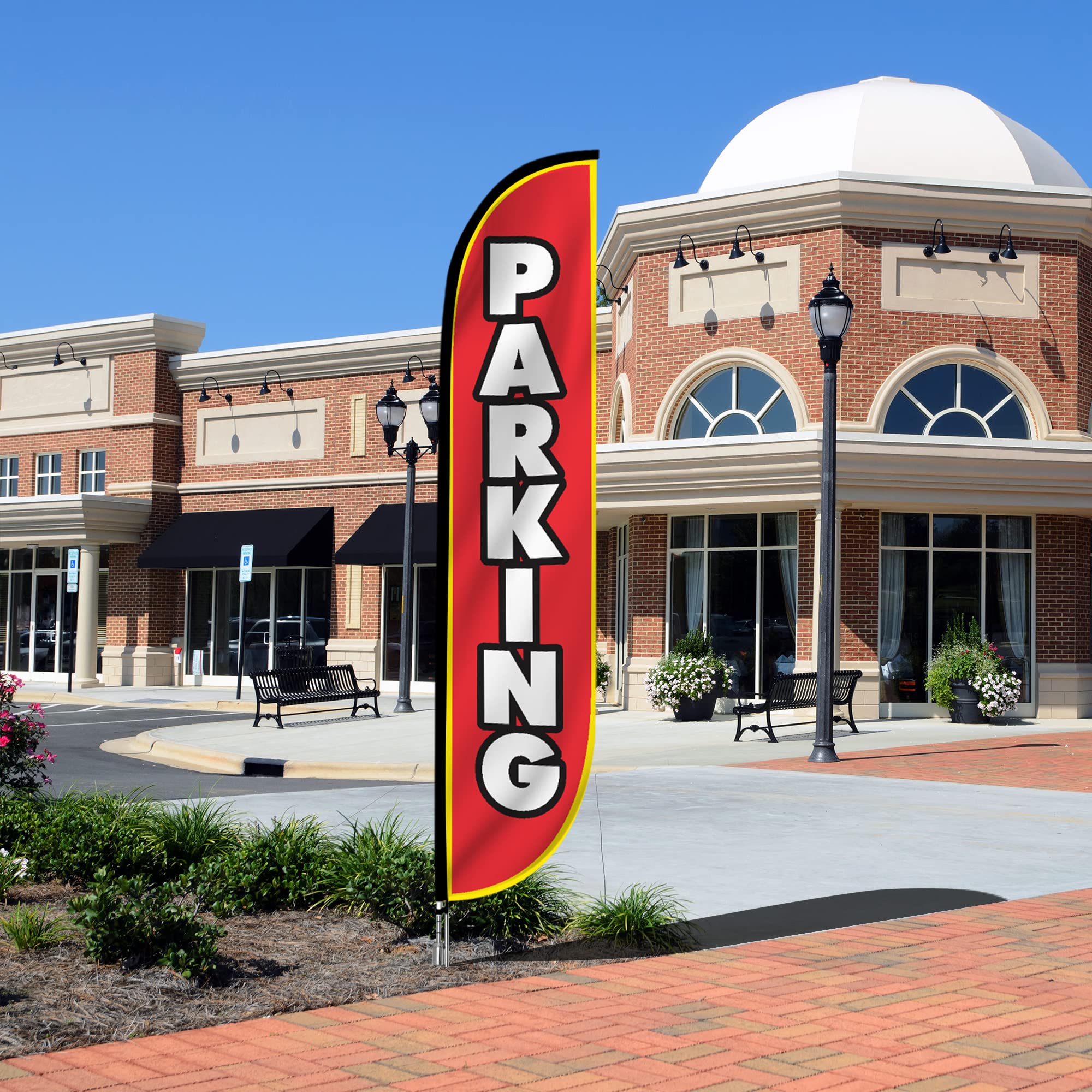 Snapklik.com : LookOurWay Feather Flag Set, 12 Ft Advertising Flag