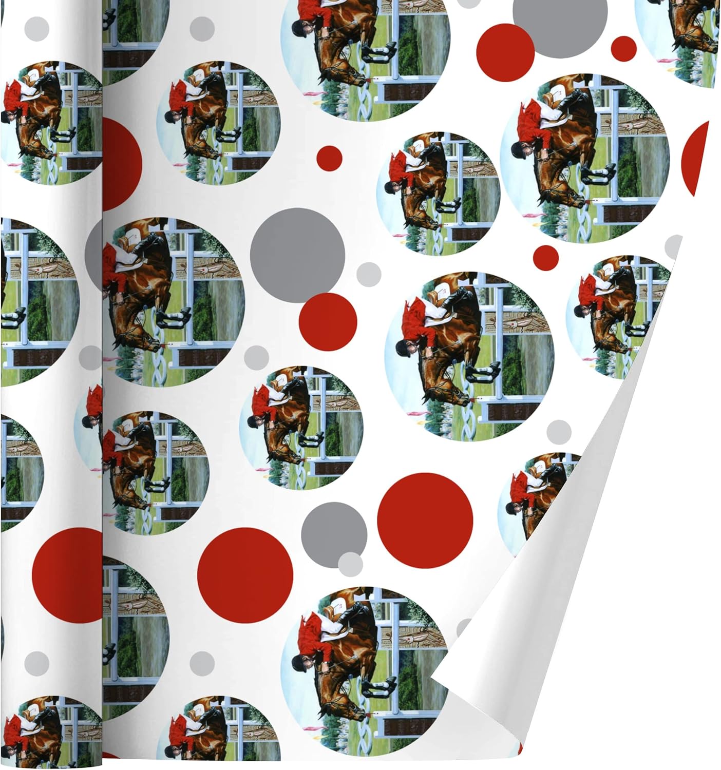 Amazon.com: GRAPHICS & MORE Horse Show Jumping Stadium Gift Wrap ...