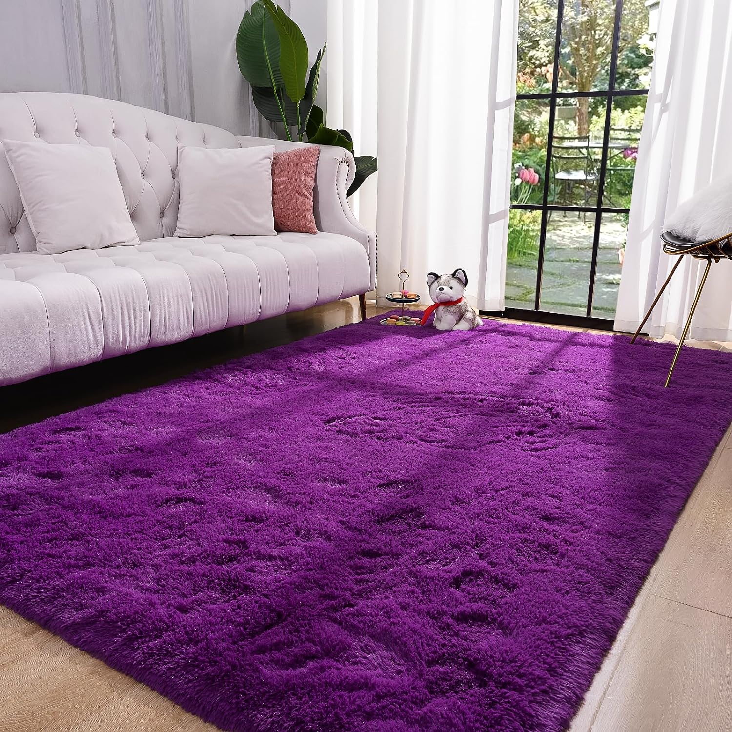Amazon.com: Keeko 3x5 Area Rug for Bedroom Living Room, Fluffy Plush ...