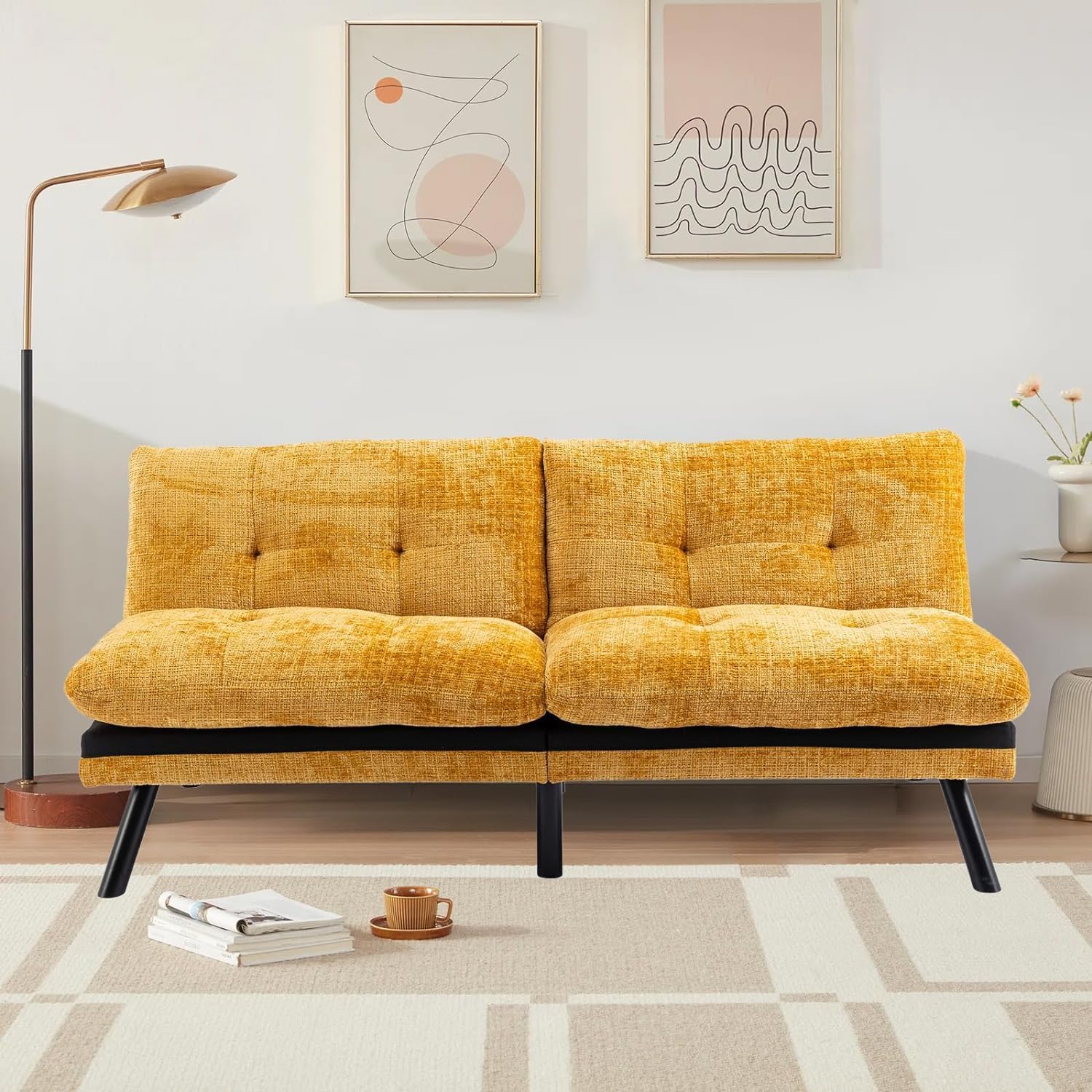 Amazon.com: Anwick Convertible Sofa Bed Adjustable Couch Sleeper ...