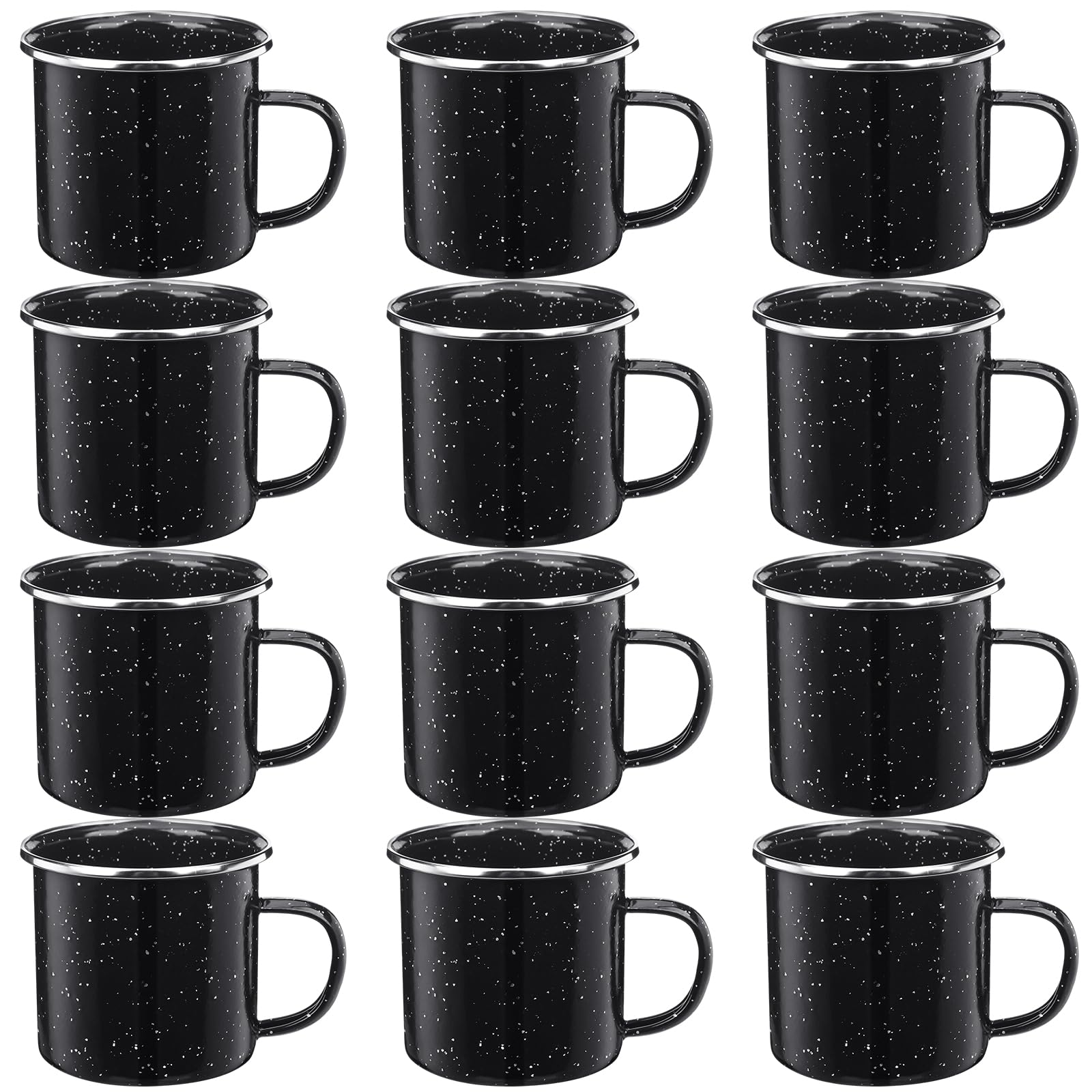 Amazon.com | 12 Pcs Enamel Camping Mugs Small Coffee Mugs Tea Cups ...