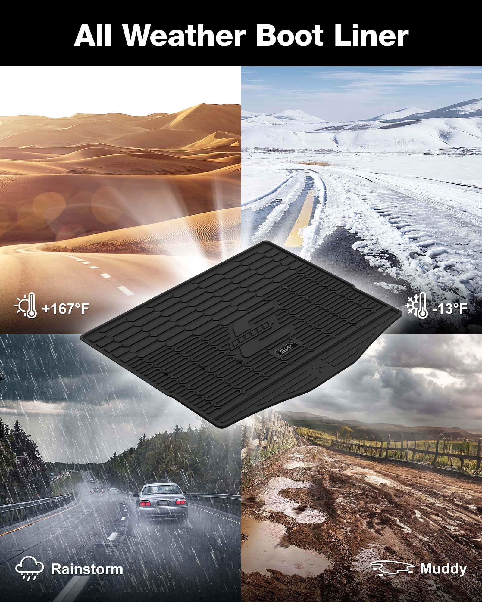 Snapklik.com : 3W Ford Mustang Mach E Cargo Liner Fit For 2021 2022 ...