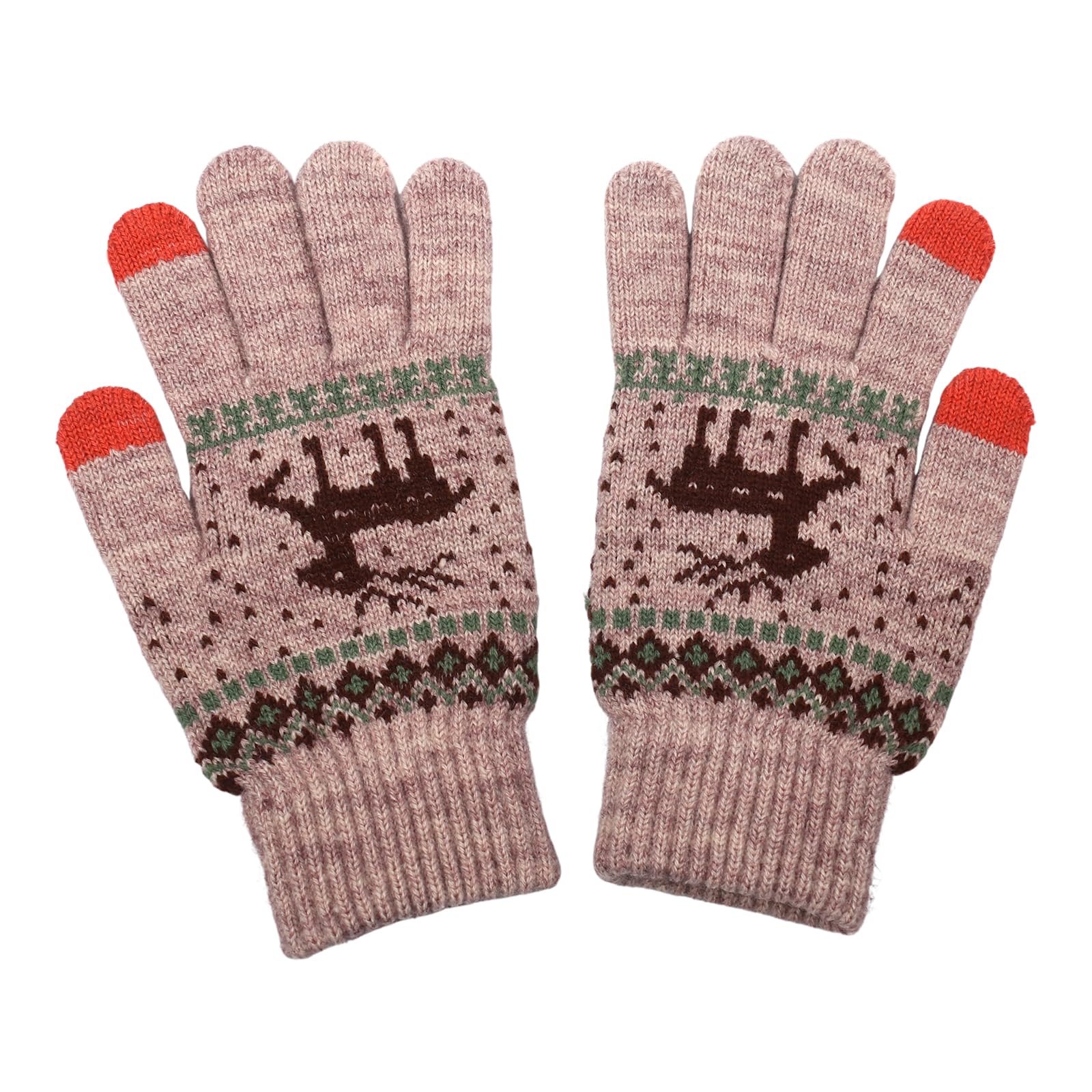 Totelux Women Winter Gloves Warm Knit Reindeer Gloves Touch Screen ...