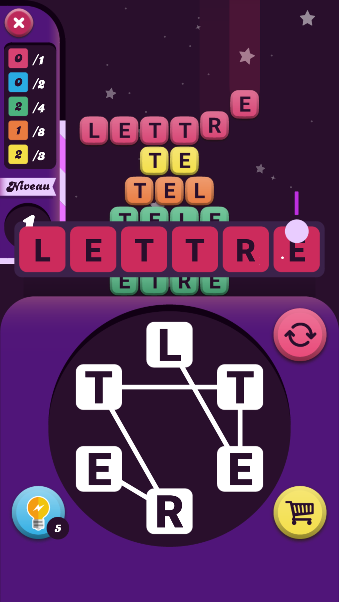 Word Challenge - Jeu de mots en Francais - Application sur Amazon Appstore