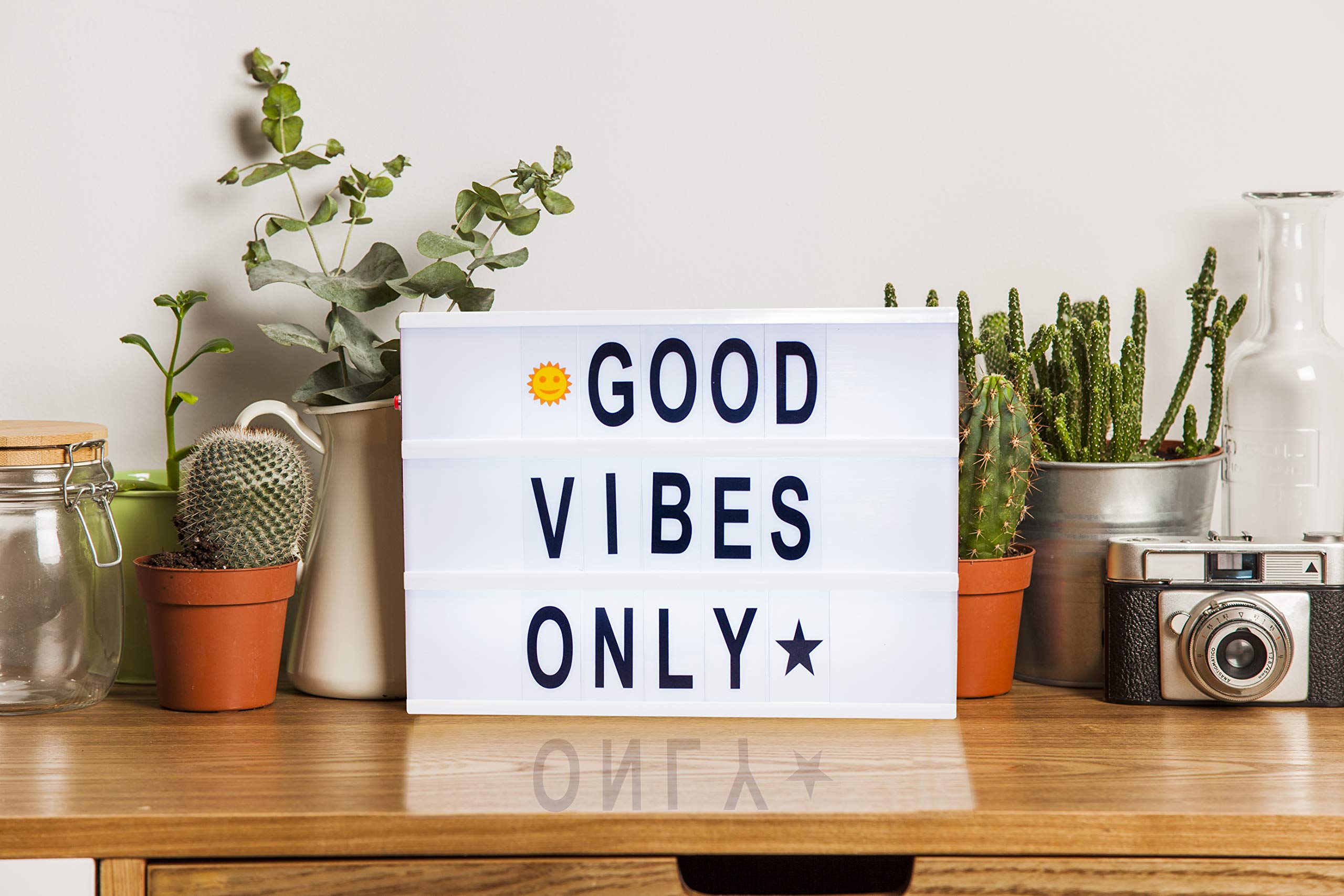 Color Changing Cinema Light Box with Letters, Emojis, Numbers & Markers ...