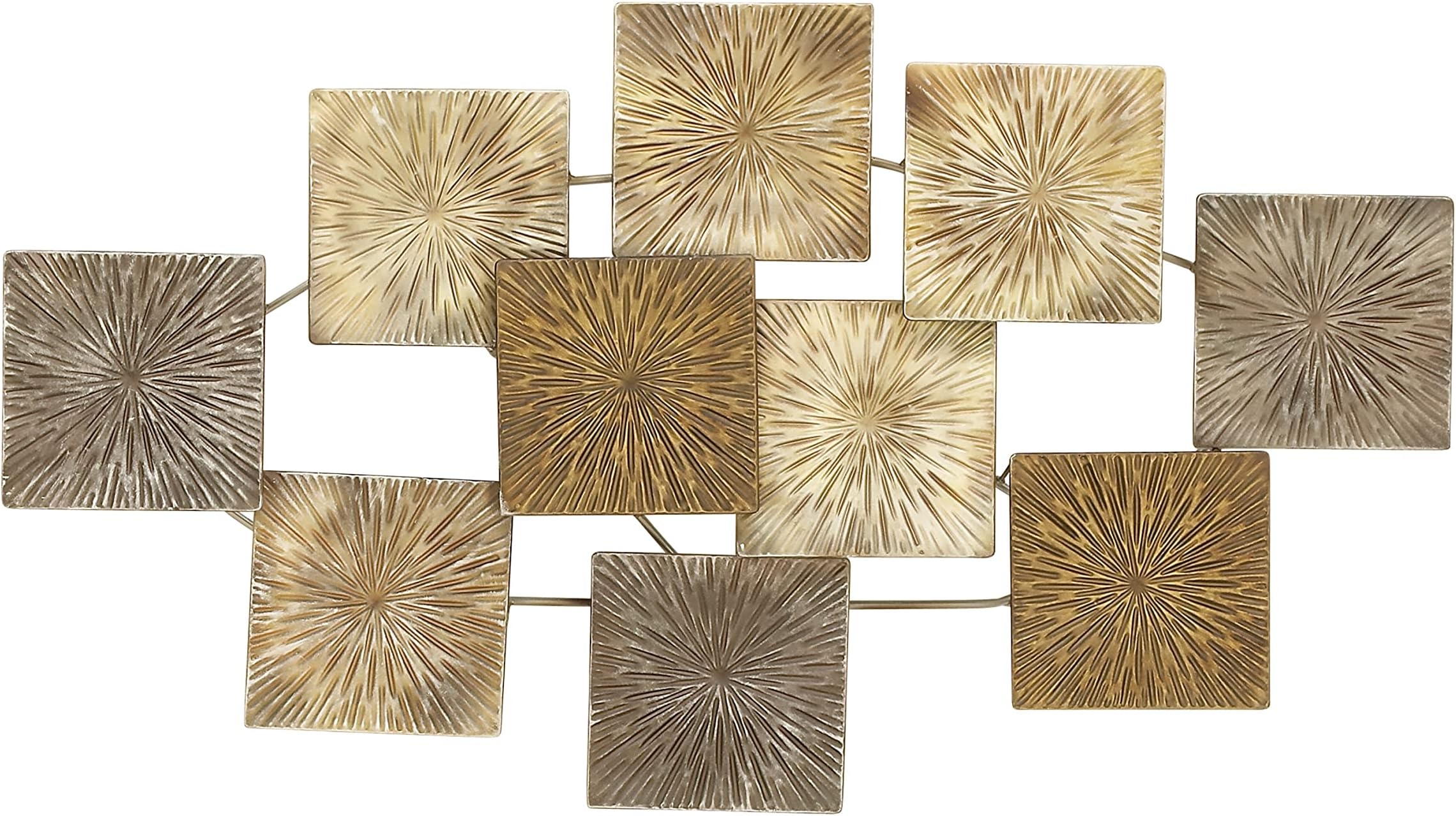 Amazon.com: Deco 79 Metal Wall Decor, 38 by 2 Inch, Snowflake Fleir ...